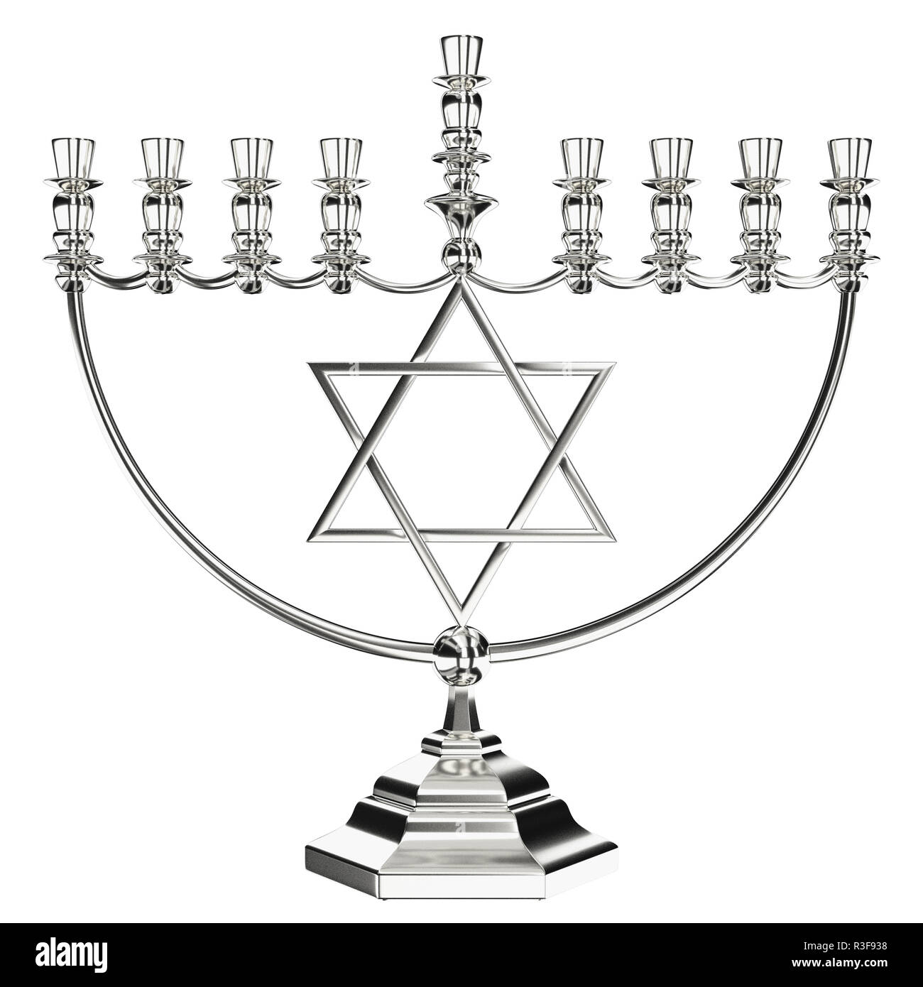 La menorah de Hanouca qui est allumé pendant les huit jours de Hanoucca ...