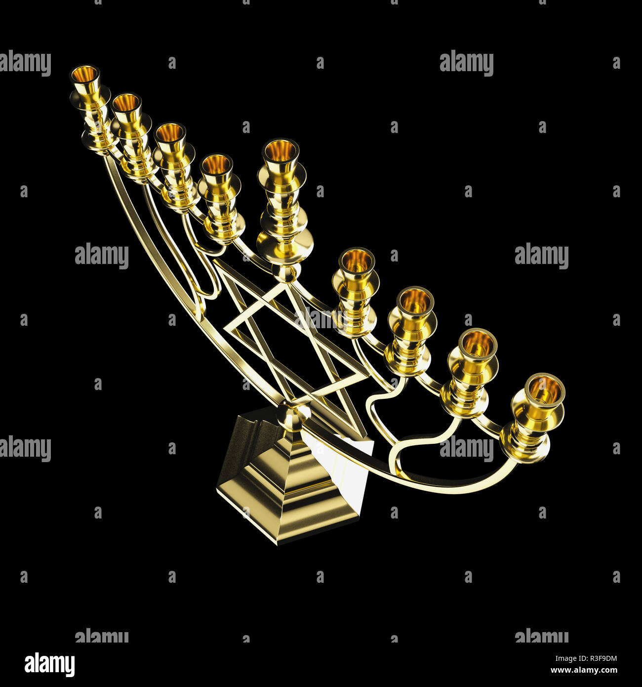 La menorah de Hanouca qui est allumé pendant les huit jours de Hanoucca ...