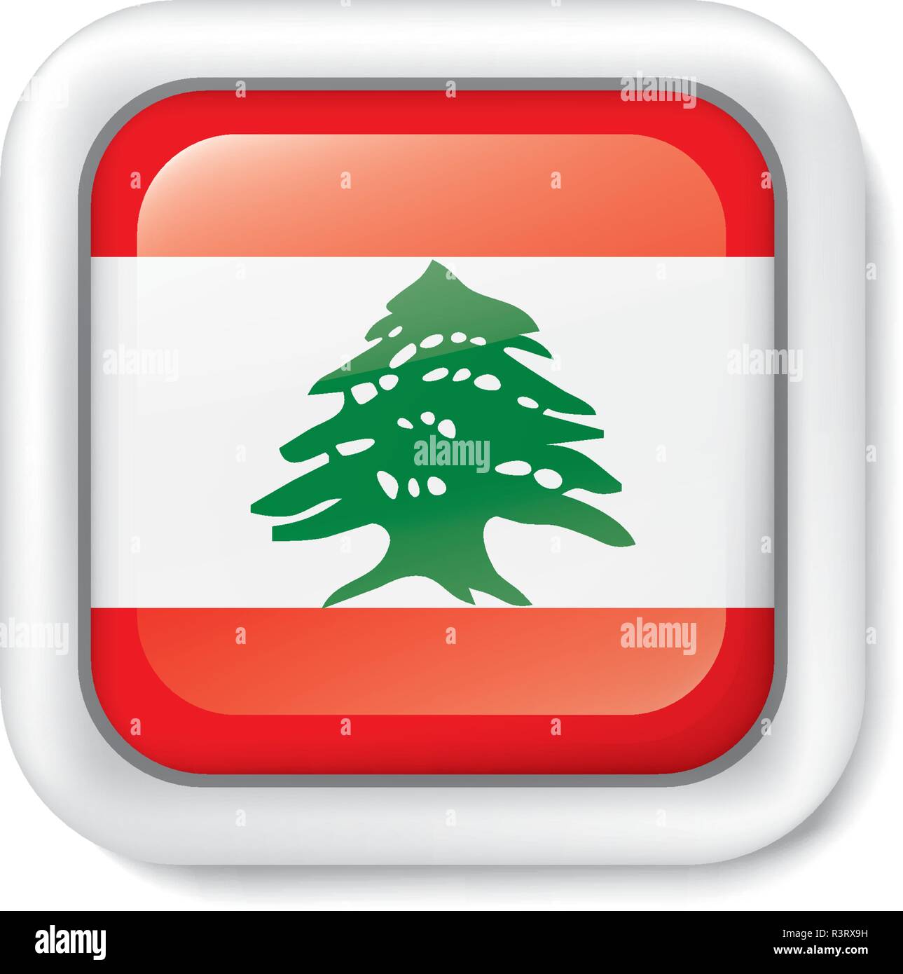 Drapeau libanais, vector illustration sur fond blanc Image Vectorielle ...