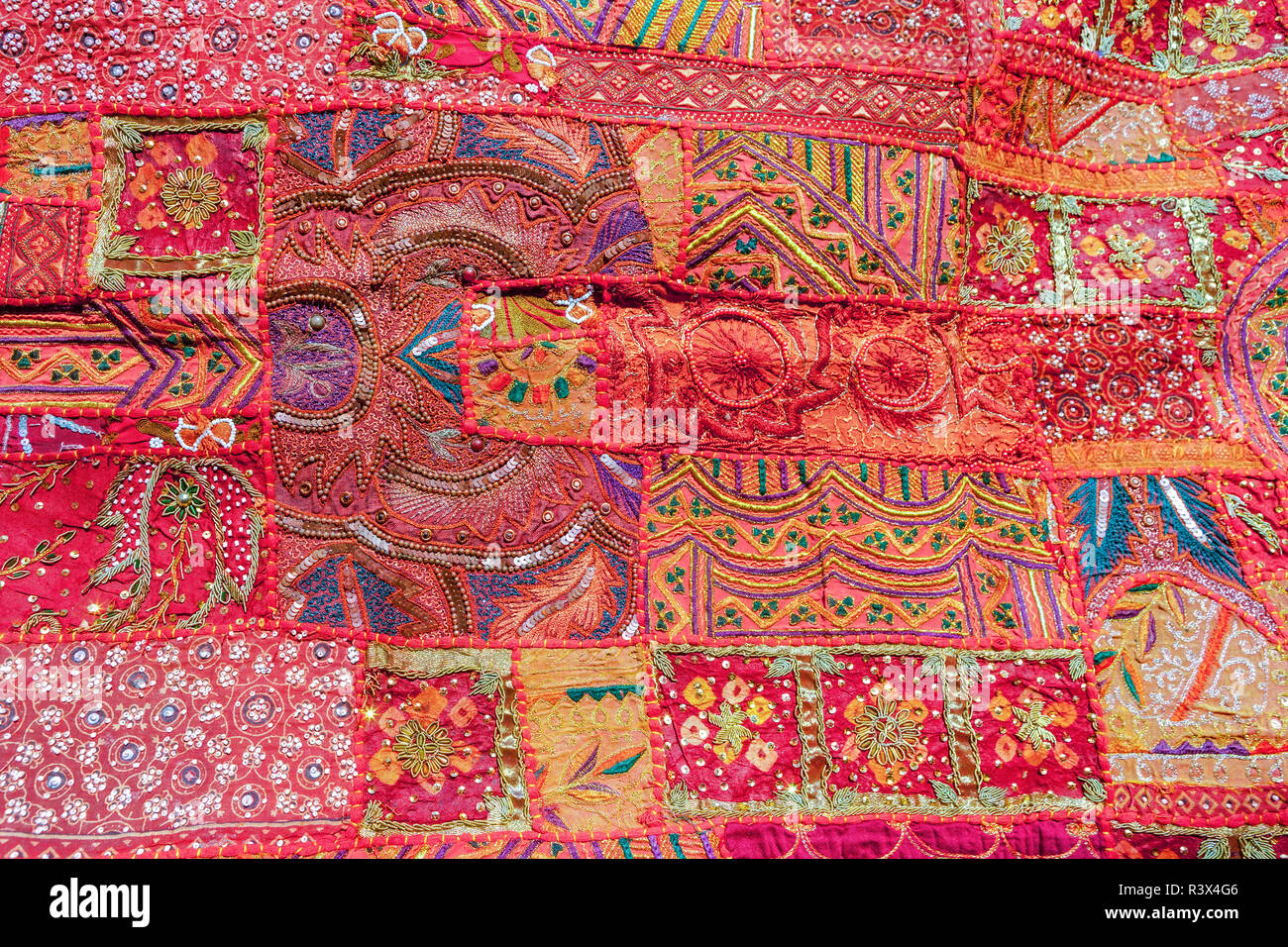 Indian patchwork quilt india Banque de photographies et d’images à ...