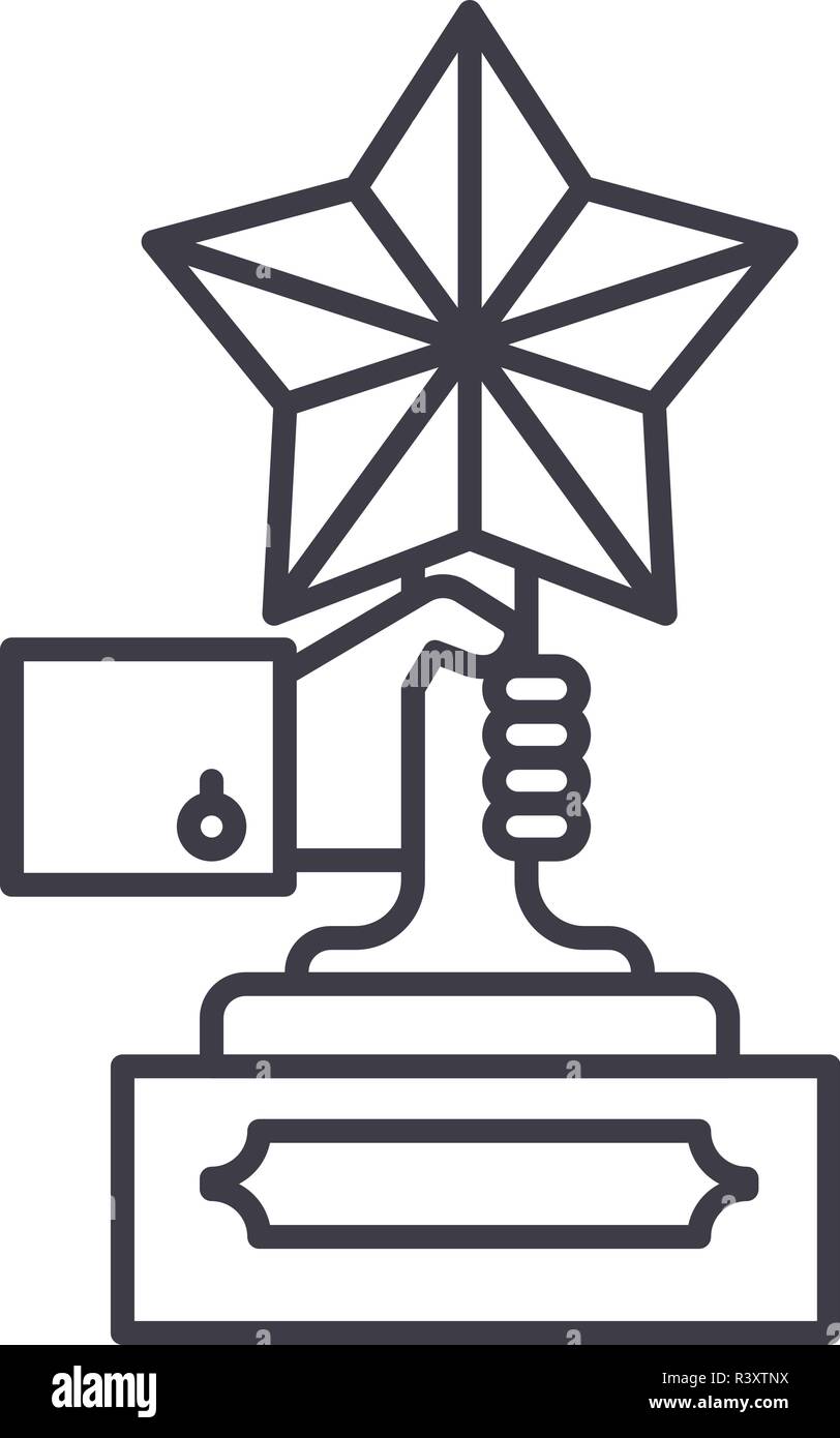 L'icône de la ligne d'excellence concept. Achievement Award vector ...