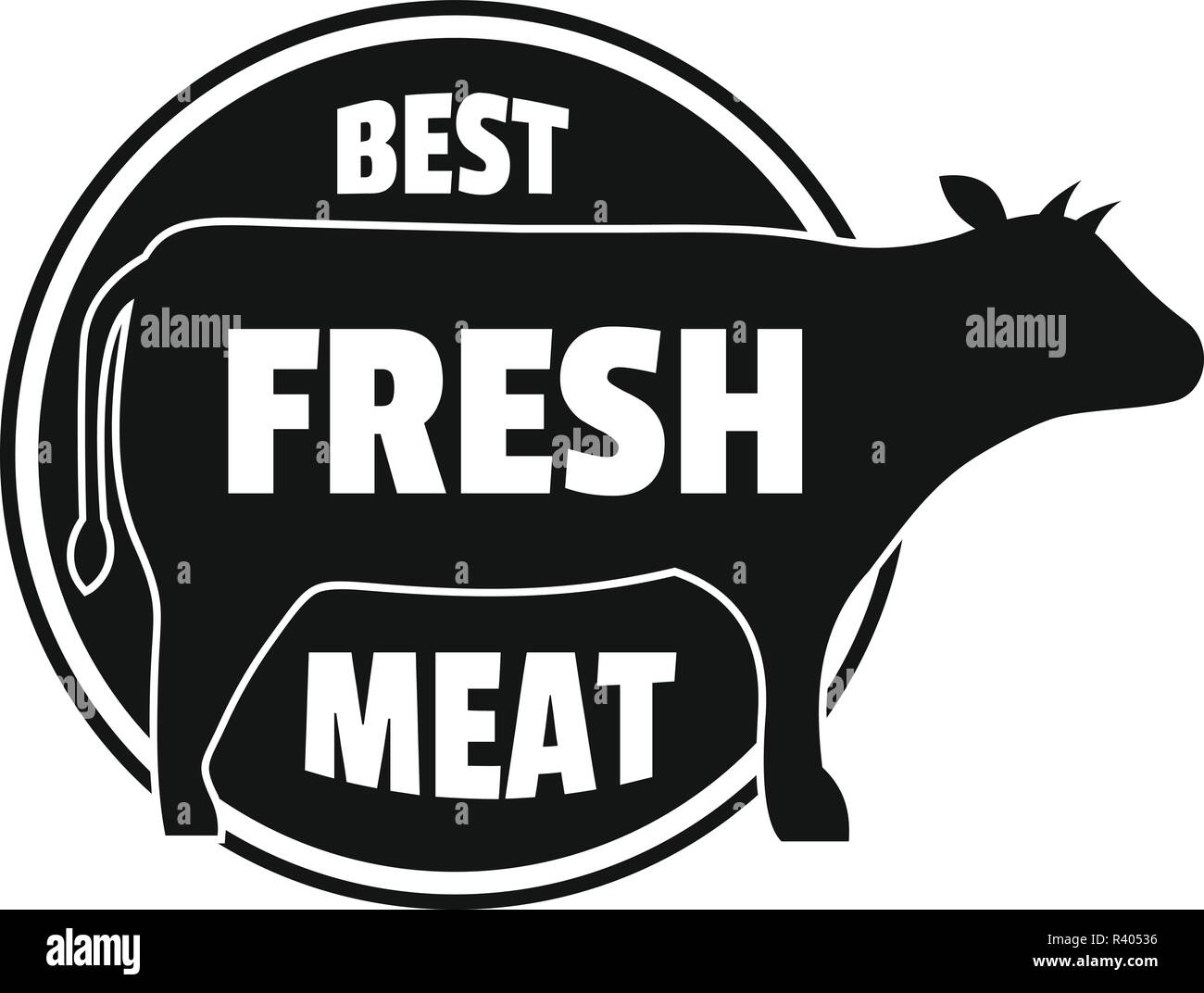 Meilleur logo de la viande fraîche. Simple illustration des meilleures ...