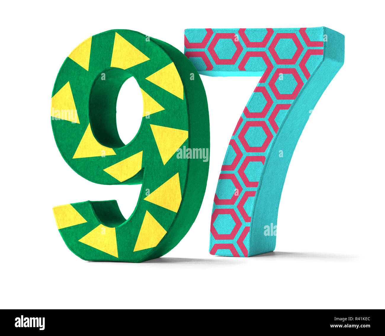 3d numéro 97 Banque d'images détourées - Alamy