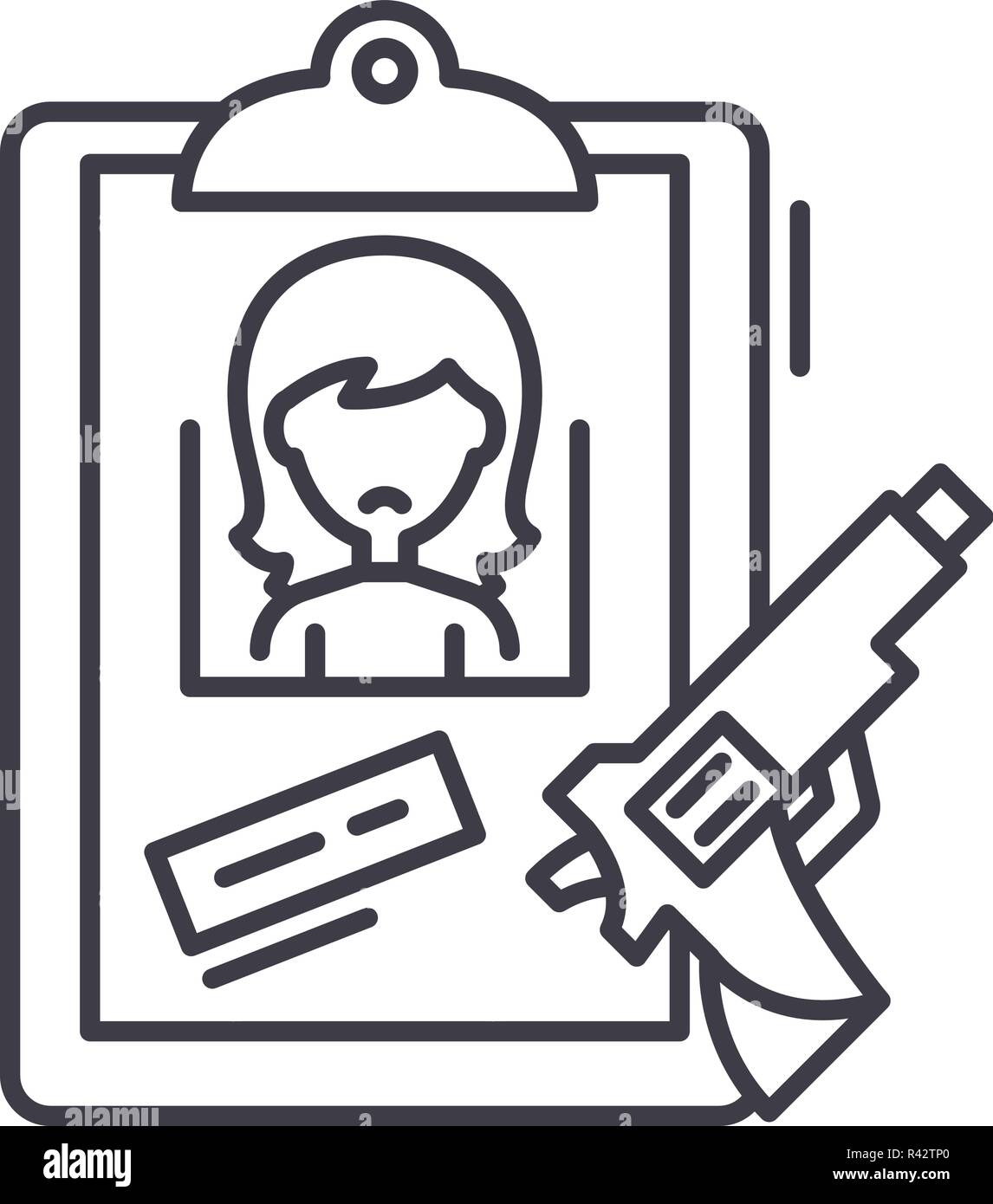 L'icône de la ligne des indices concept. Vector illustration linéaire ...