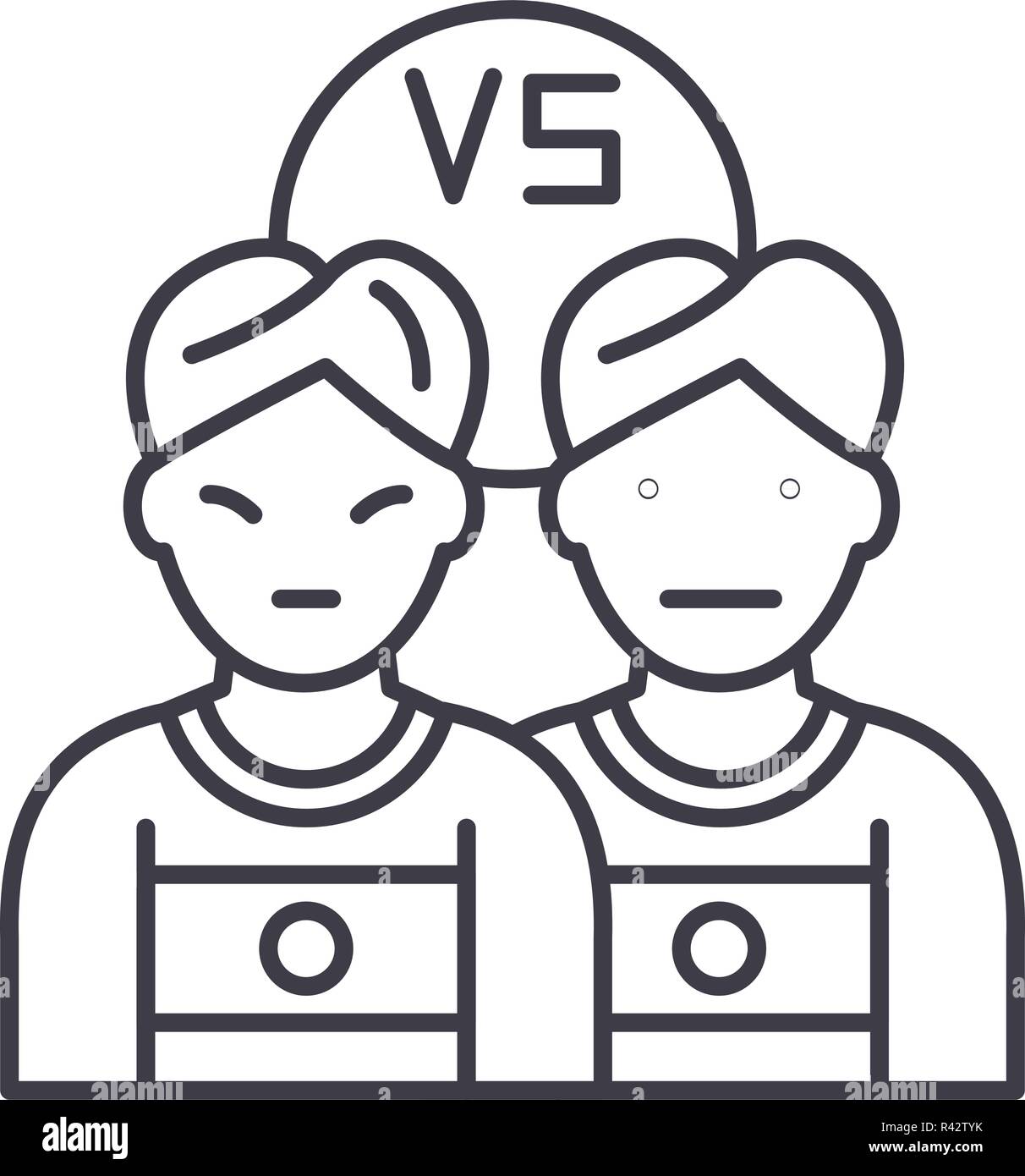 L'icône de la ligne du concours concept. Vector illustration linéaire ...