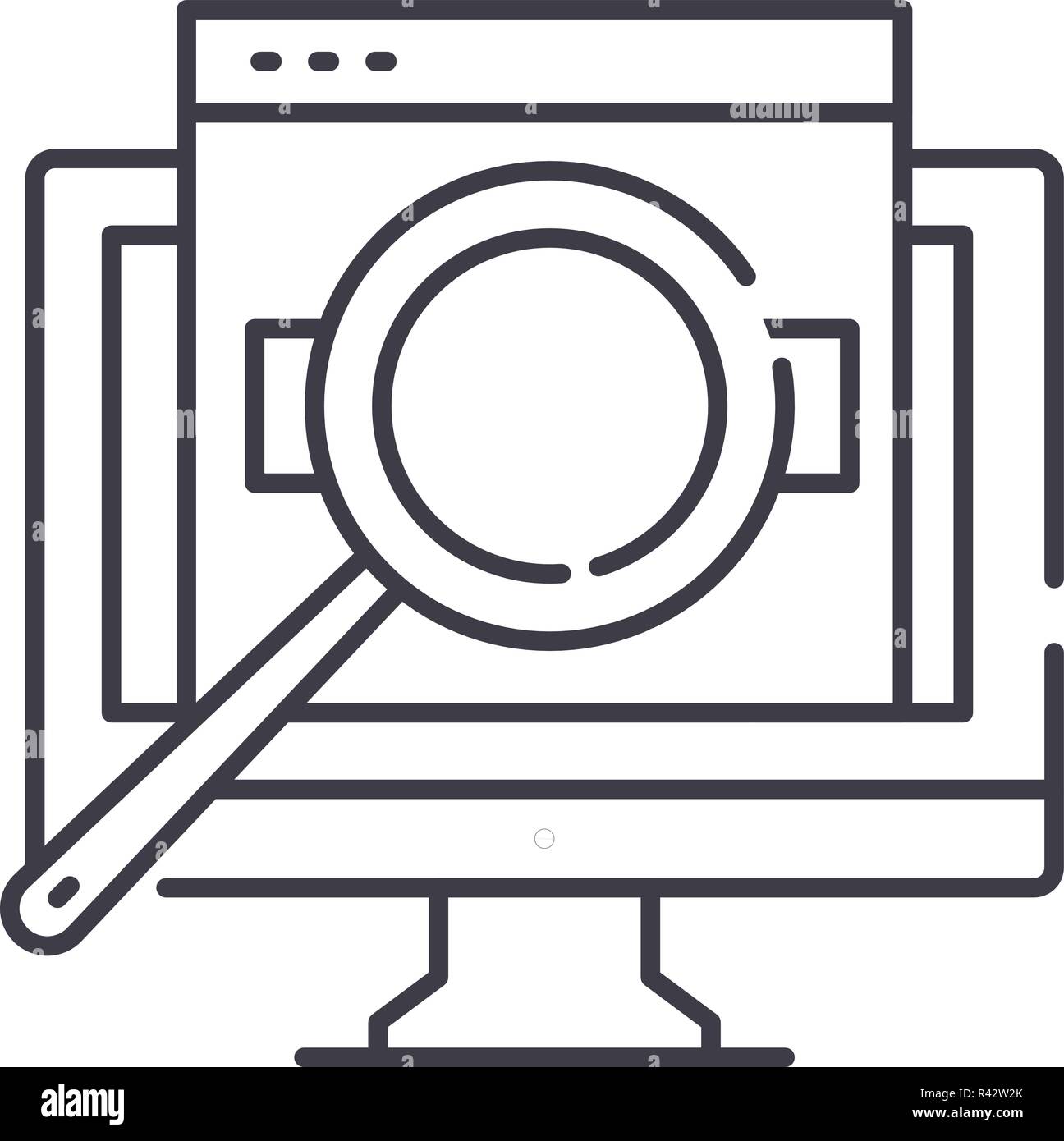 L'icône de la ligne de recherche informatique concept. Recherche ...