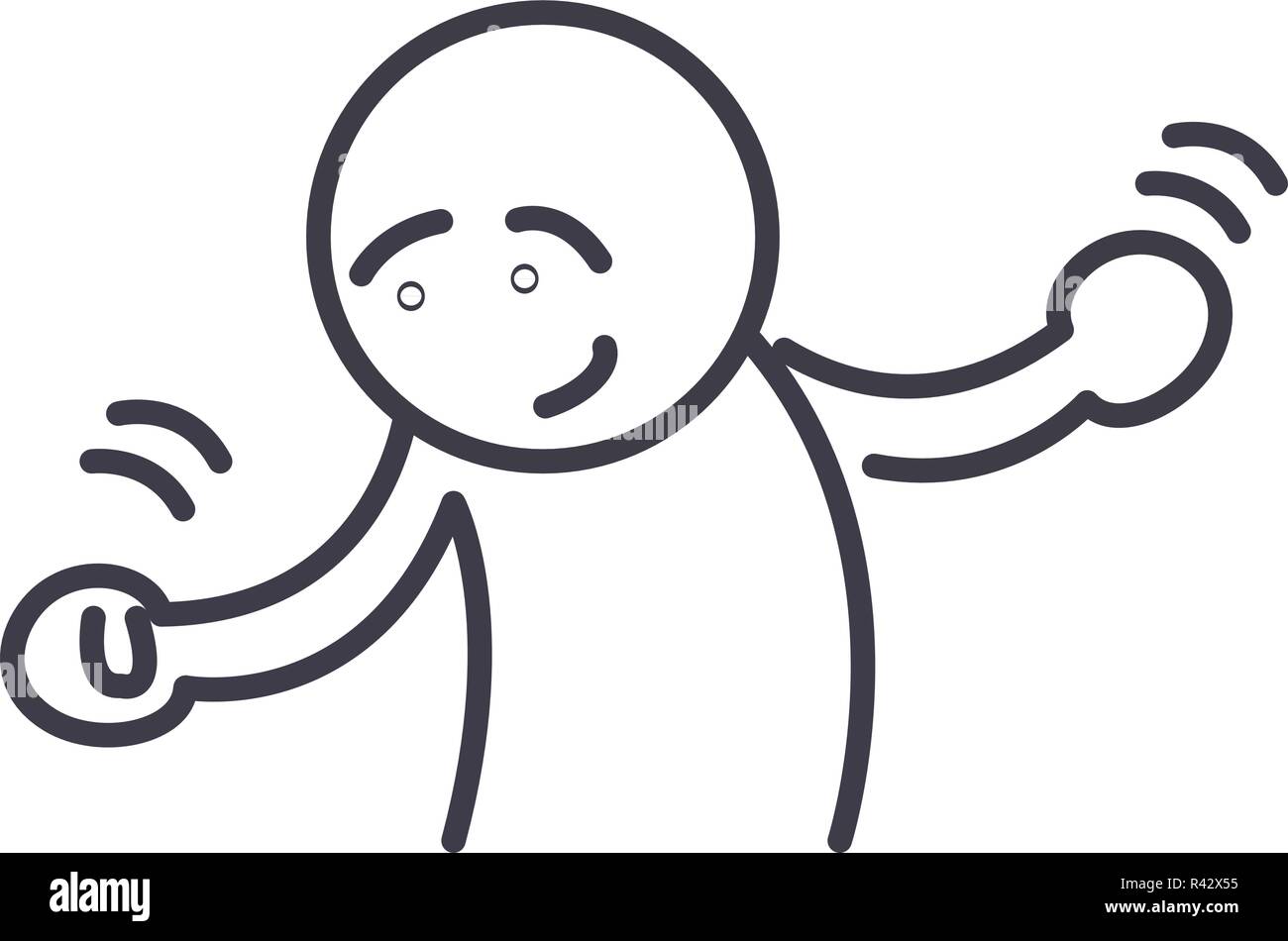 L'icône de la ligne de doutes concept. Vector illustration linéaire des ...