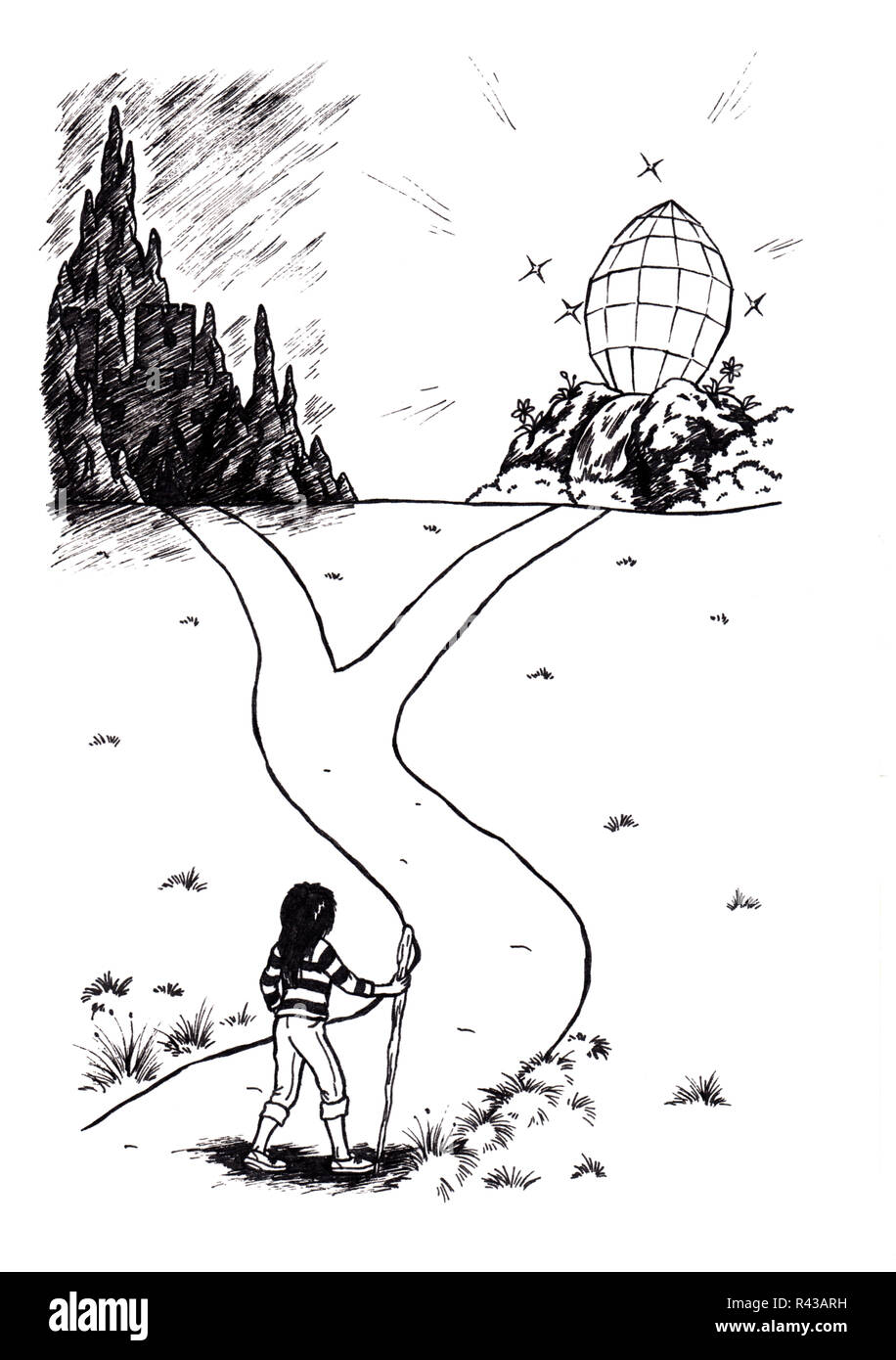 Deux chemins Banque de photographies et d’images à haute résolution - Alamy