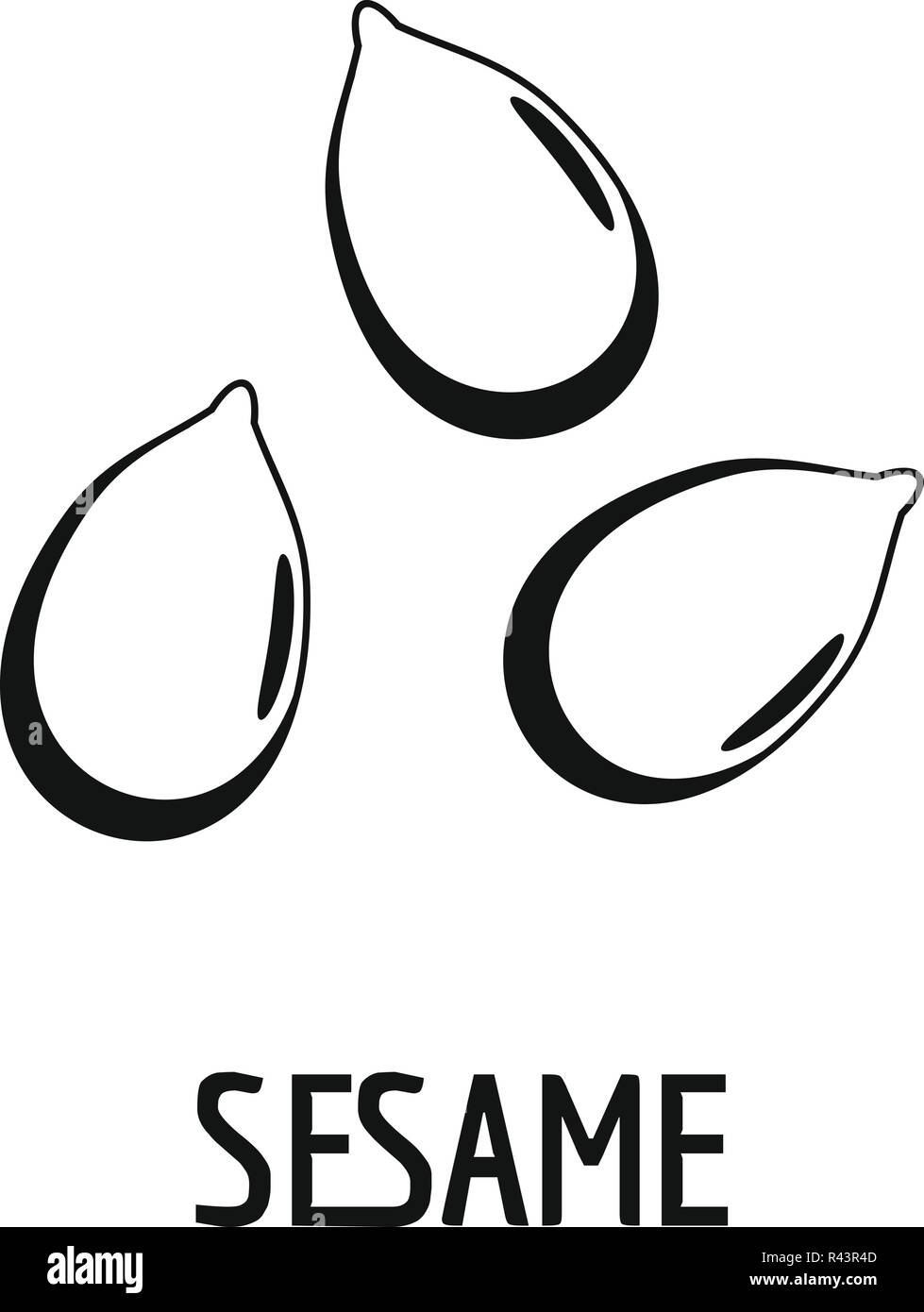 L'icône de sésame. Simple illustration de l'icône vecteur de sésame ...