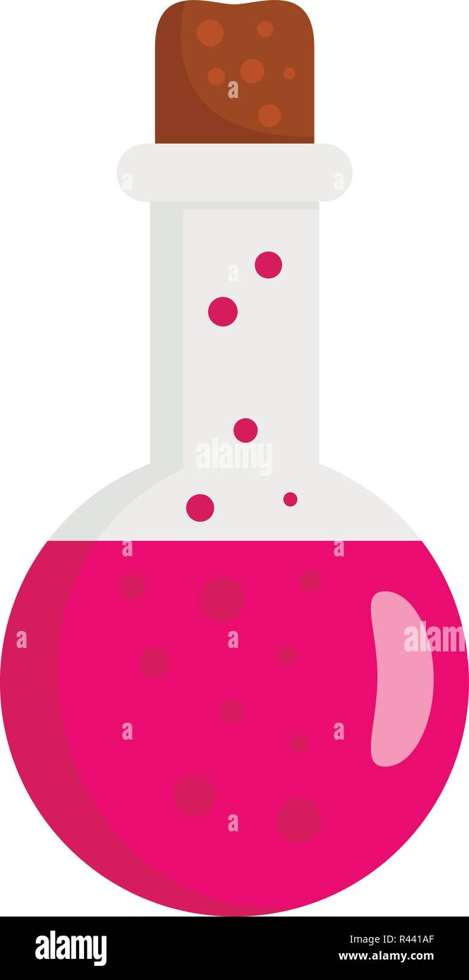 Potion fiole rose icône. Télévision illustration de potion fiole rose ...