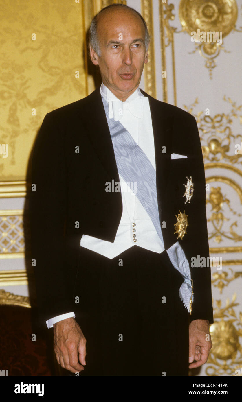 VALERY GISCARD D ÉSTAING Président France gala de Photo Stock - Alamy