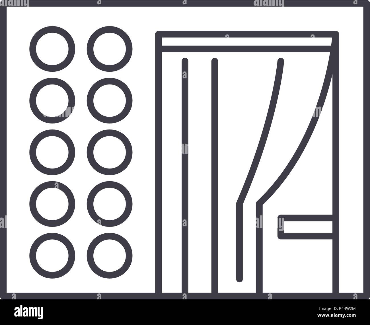 L'icône de la ligne de Photo Booth concept. Photo Booth vector ...