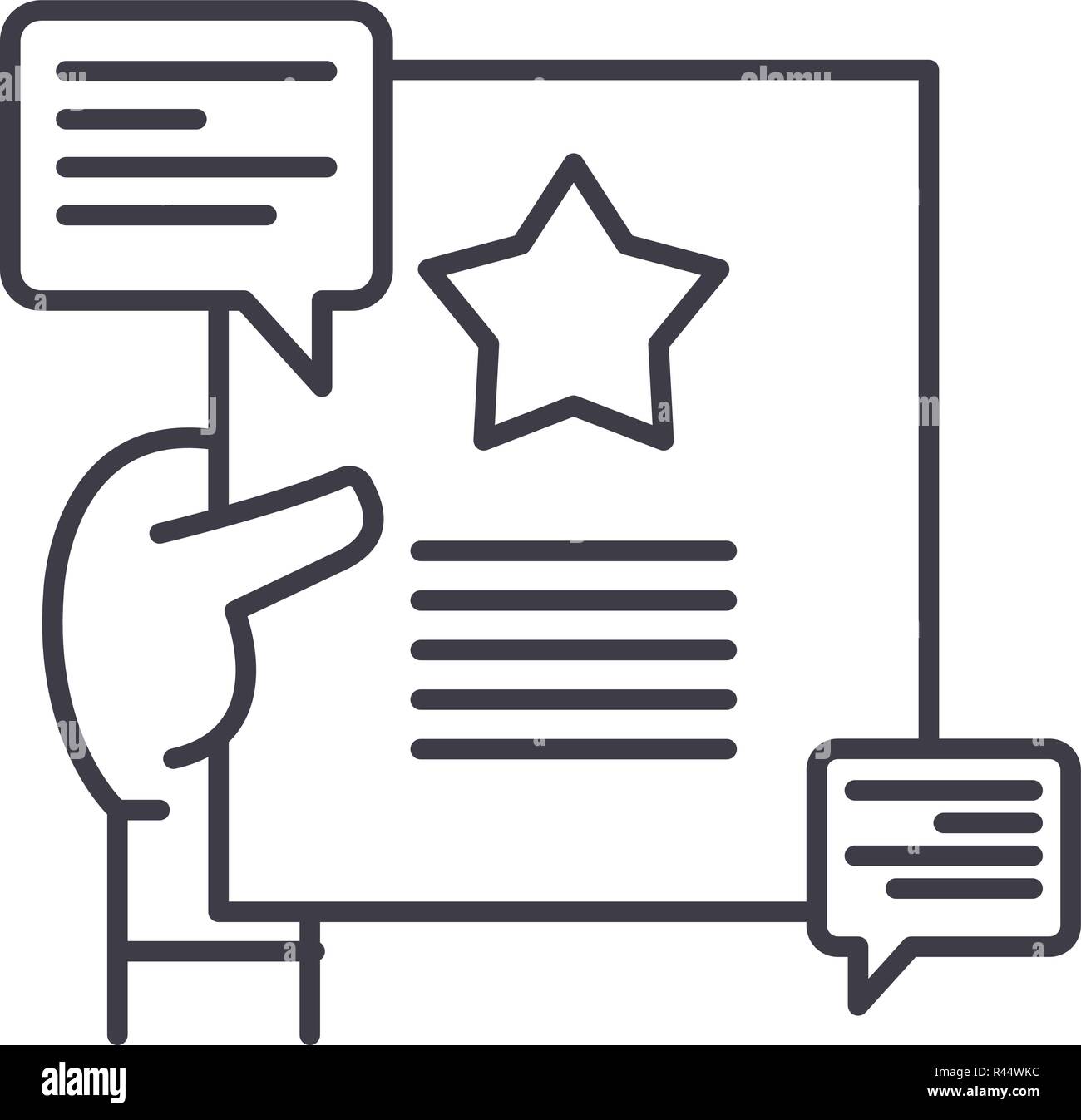 L'icône de la ligne de recommandations concept. Vector illustration ...