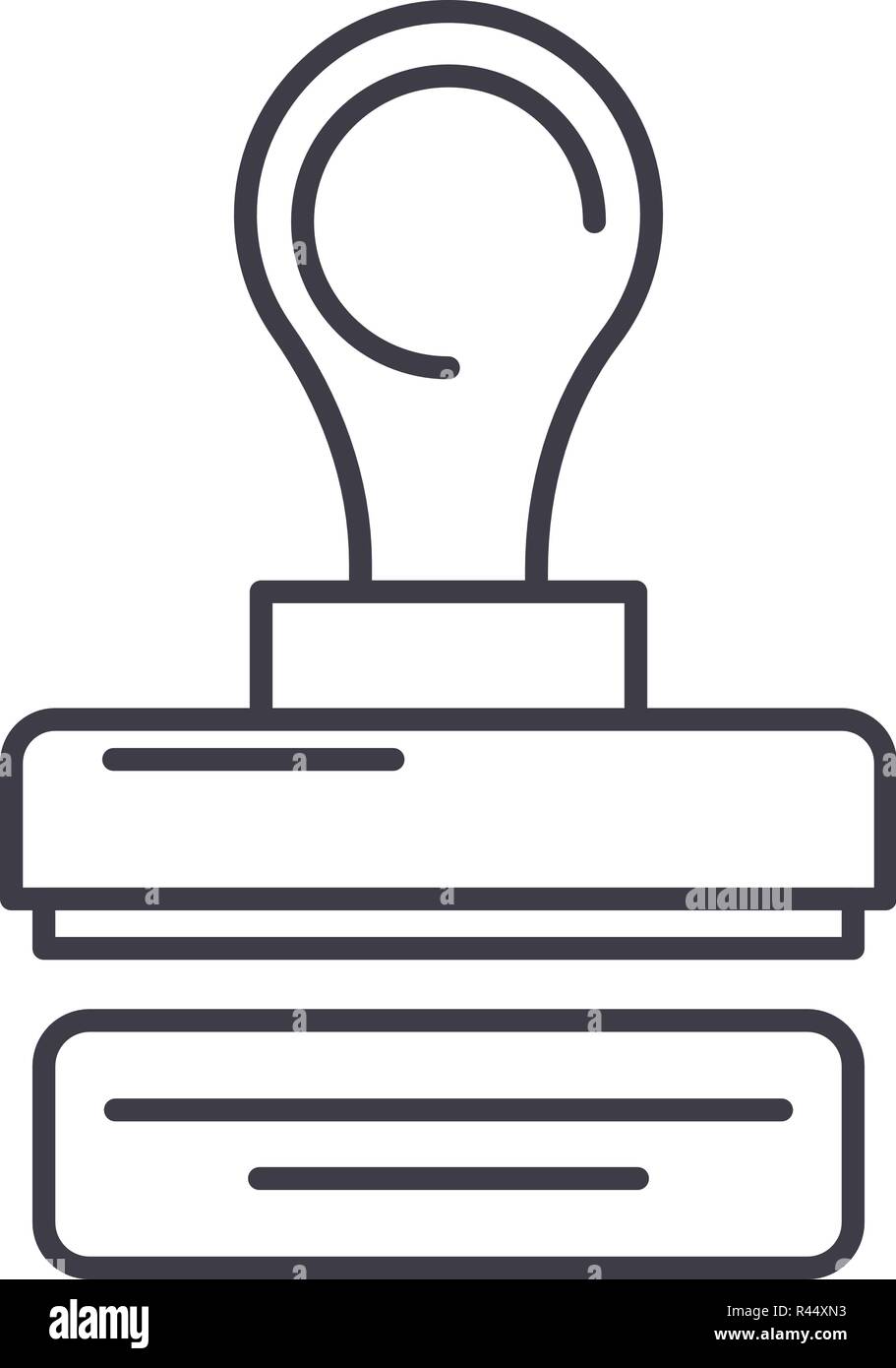 Cachet de l'icône de la ligne de l'entreprise concept. Cachet de la ...