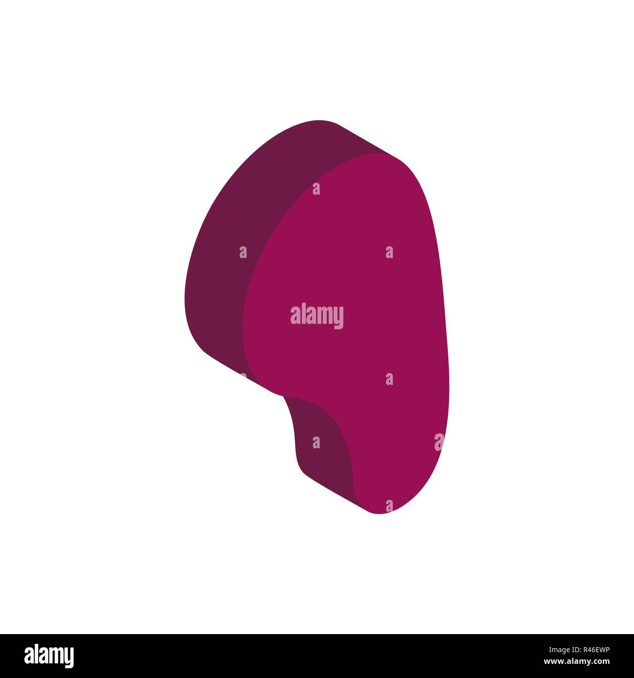 Isométrique de la rate isolés. Organe interne 3D. Anatomie du corps ...