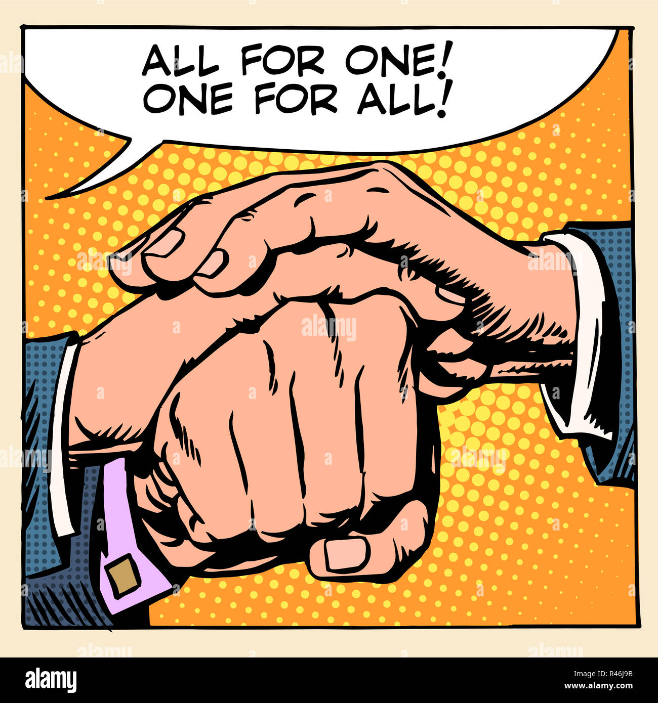 Hand solidarity cartoon Banque de photographies et d’images à haute ...