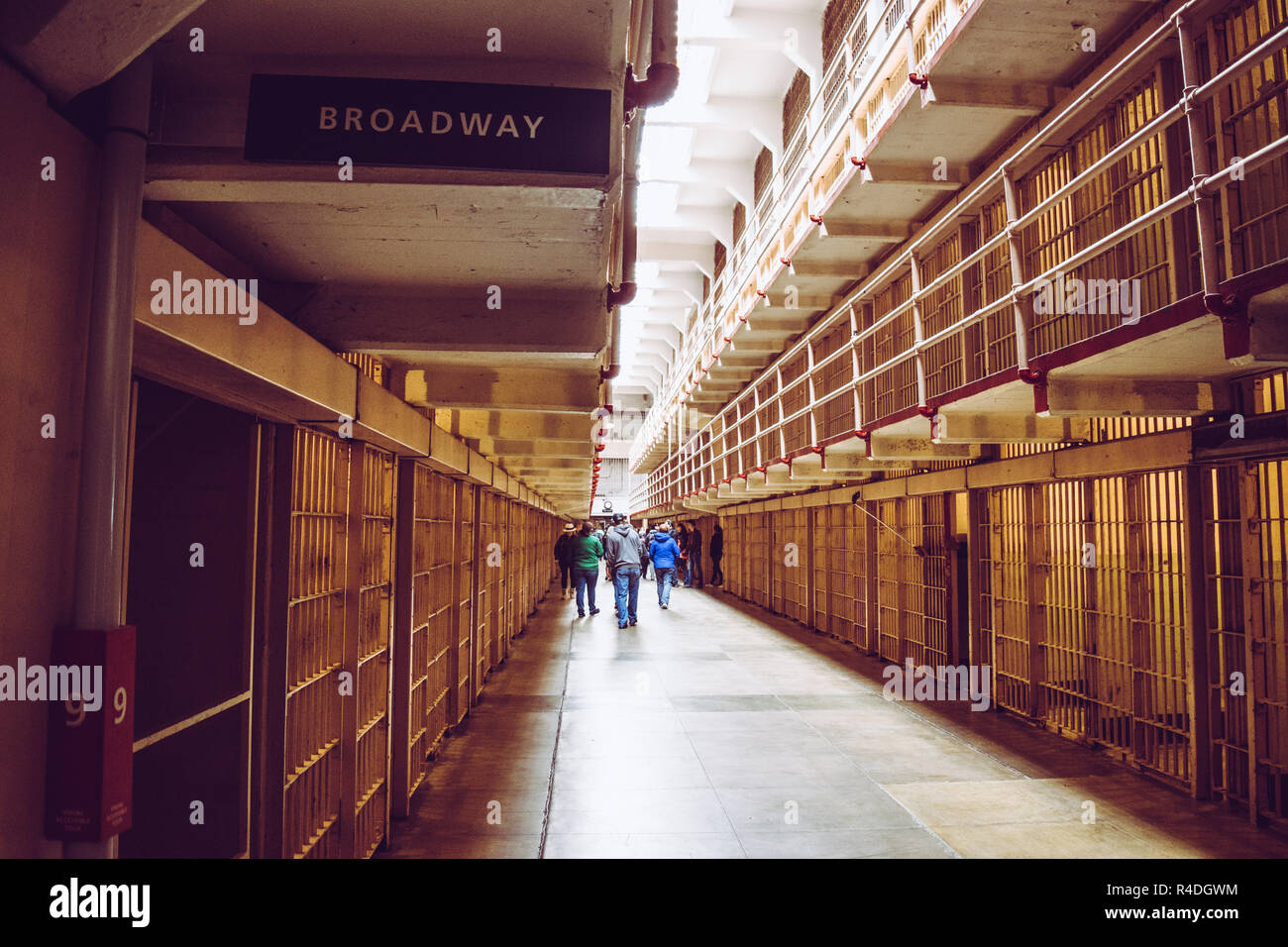 Les cellules de l'île d'Alcatraz, anciennement une prison militaire et ...
