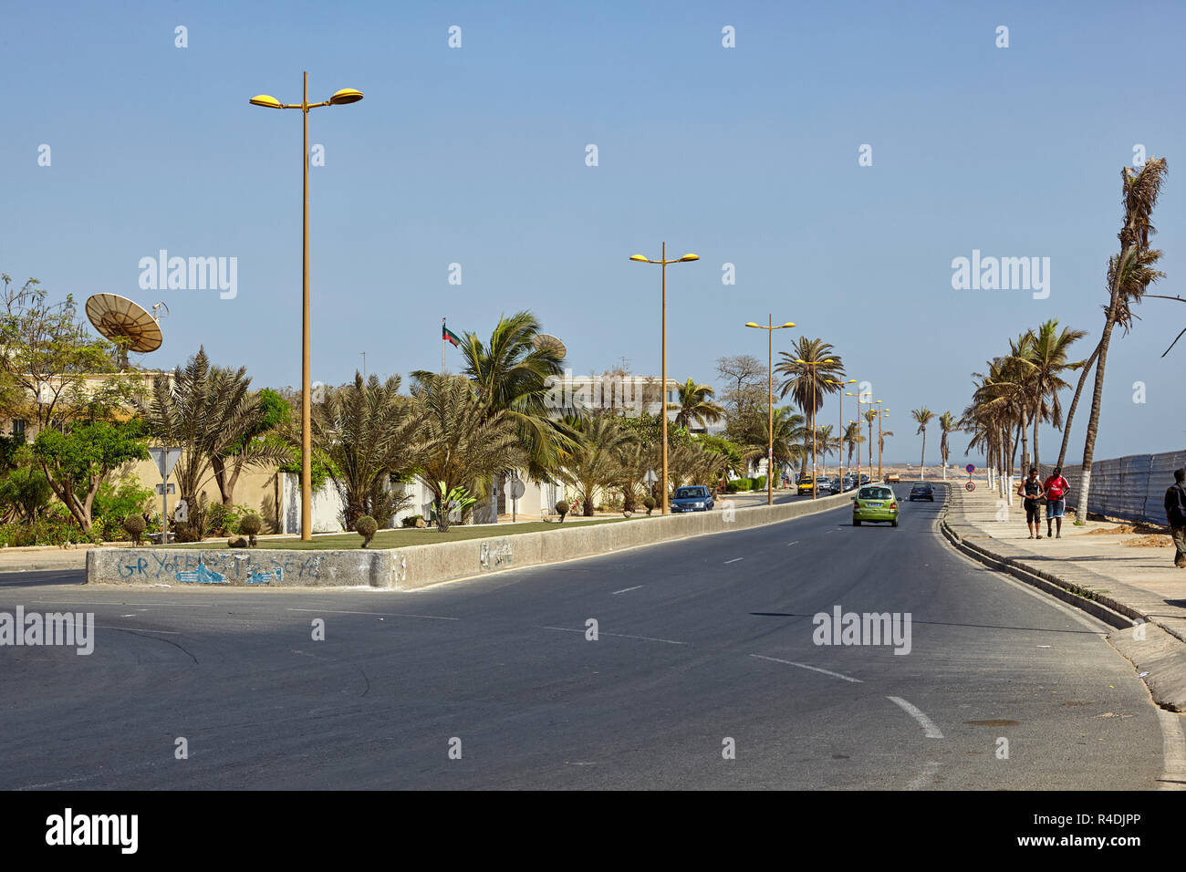 Route de la Corniche, Corniche Ouest, Dakar, Sénégal, Afrique Photo ...