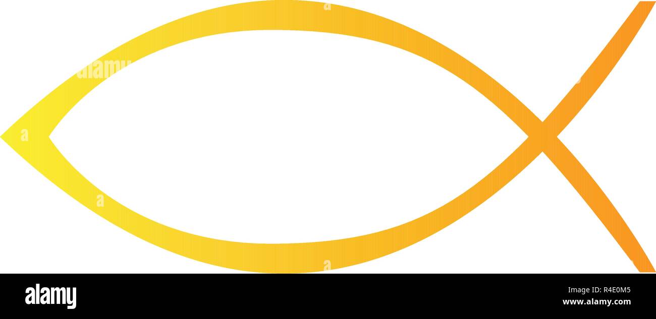 Ichthus fish symbol Banque d'images vectorielles - Alamy