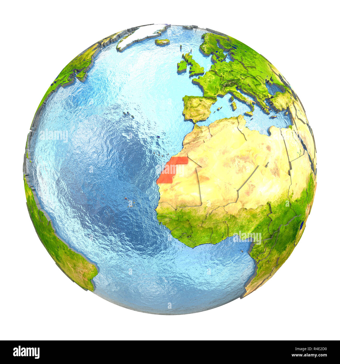 Carte du sahara occidental Banque d'images détourées - Alamy