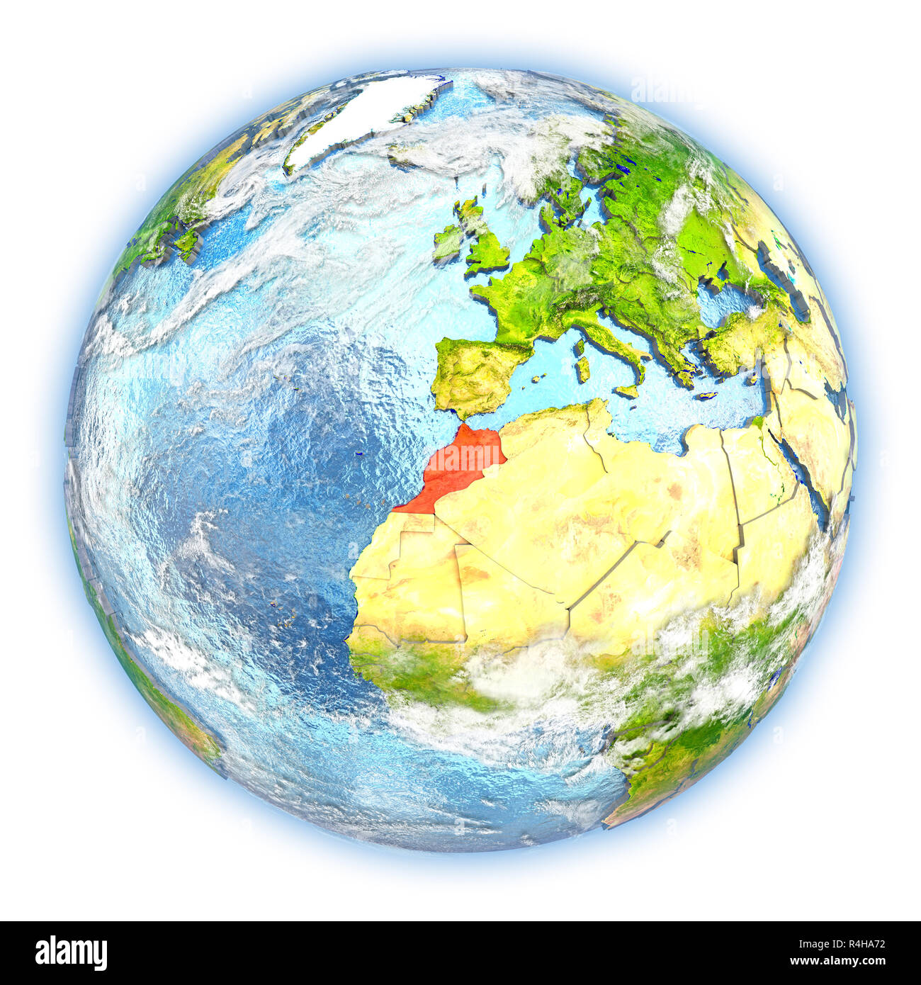 Carte du maroc globe Banque de photographies et d’images à haute résolution - Alamy