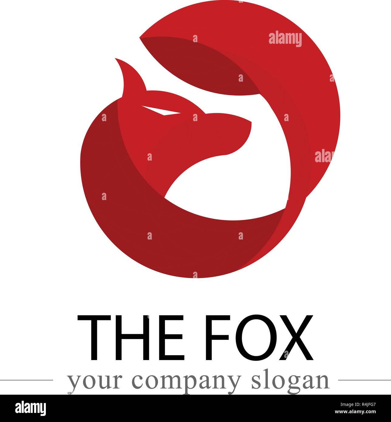 Fox logo design vector icône. Logo et bannière pour l'animal et de l ...
