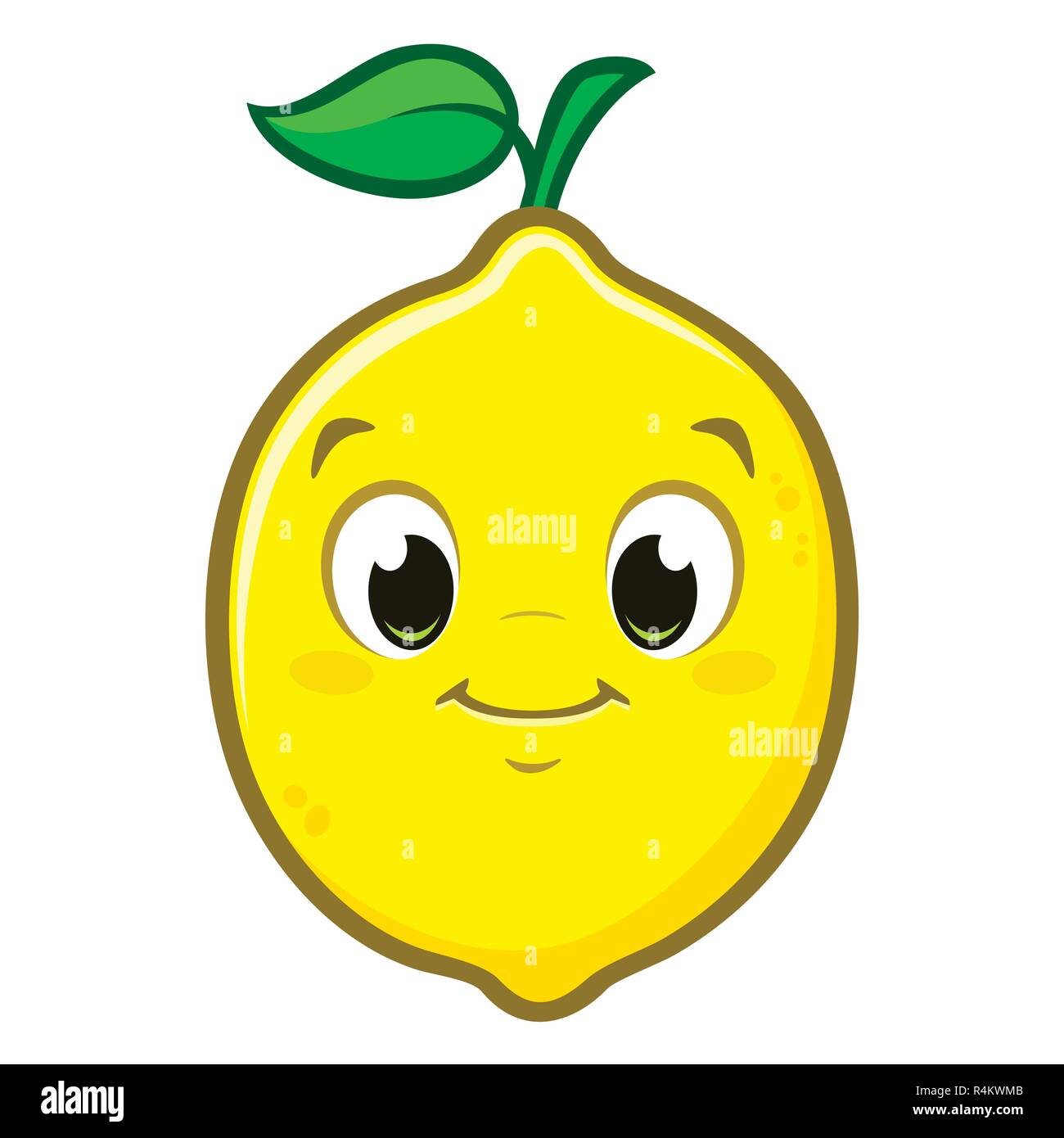 Mascotte de dessin animé de citron Banque d'images vectorielles - Alamy