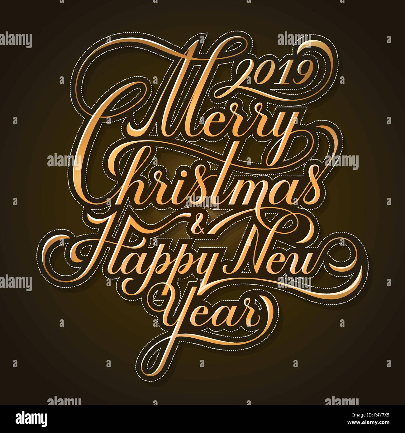 Merry christmas lettering calligraphy greeting Banque de photographies ...