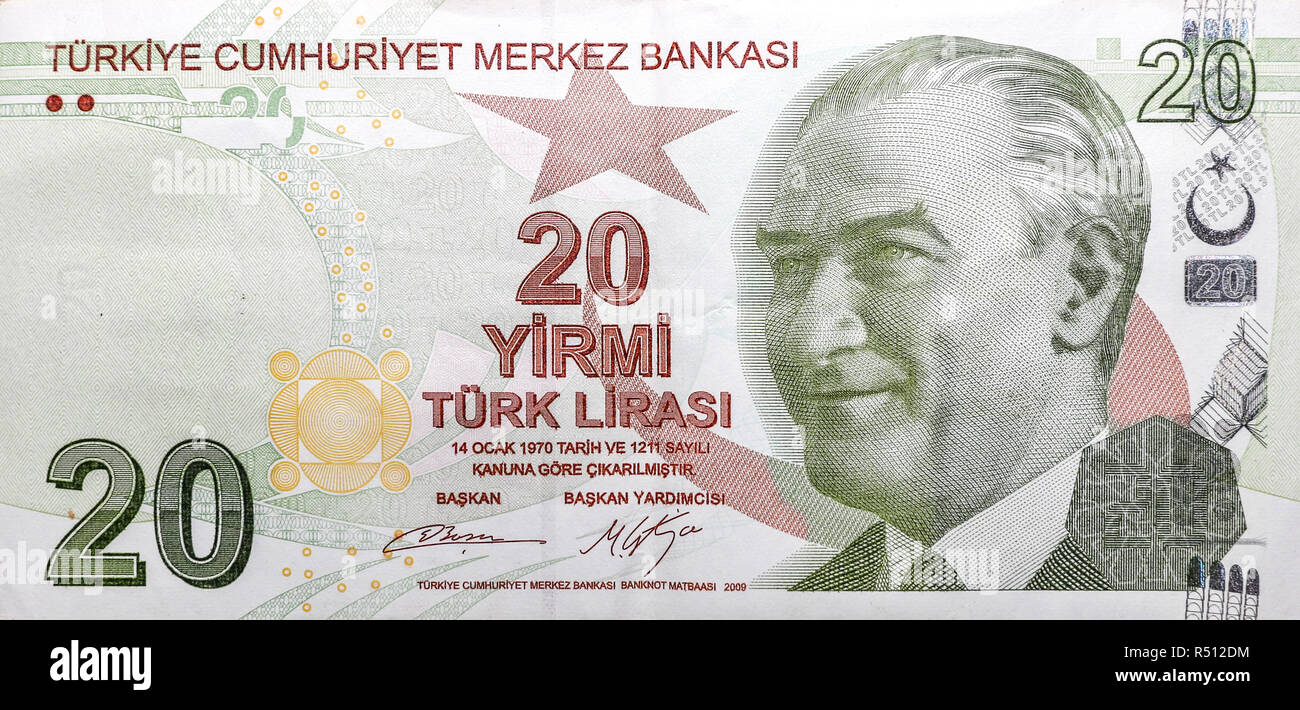 20 lira banknote turkish banknote Banque de photographies et d’images à ...