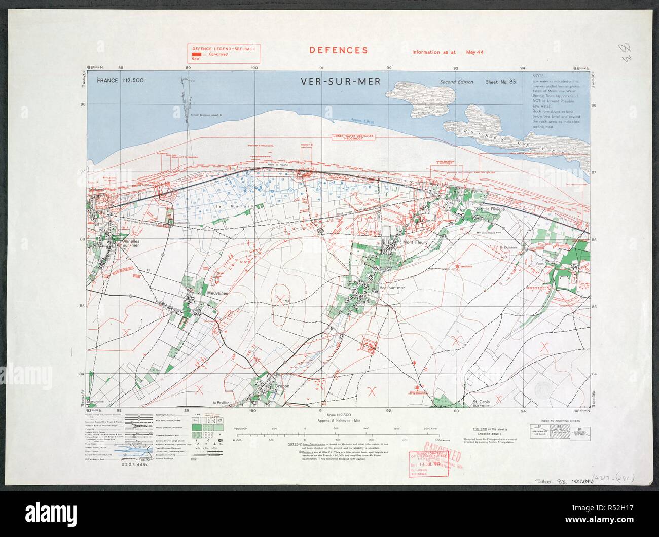 Invasion of normandy map Banque de photographies et d’images à haute ...