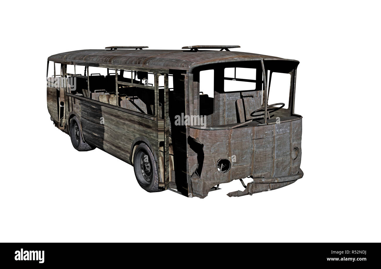 Burned out bus Banque de photographies et d’images à haute résolution ...