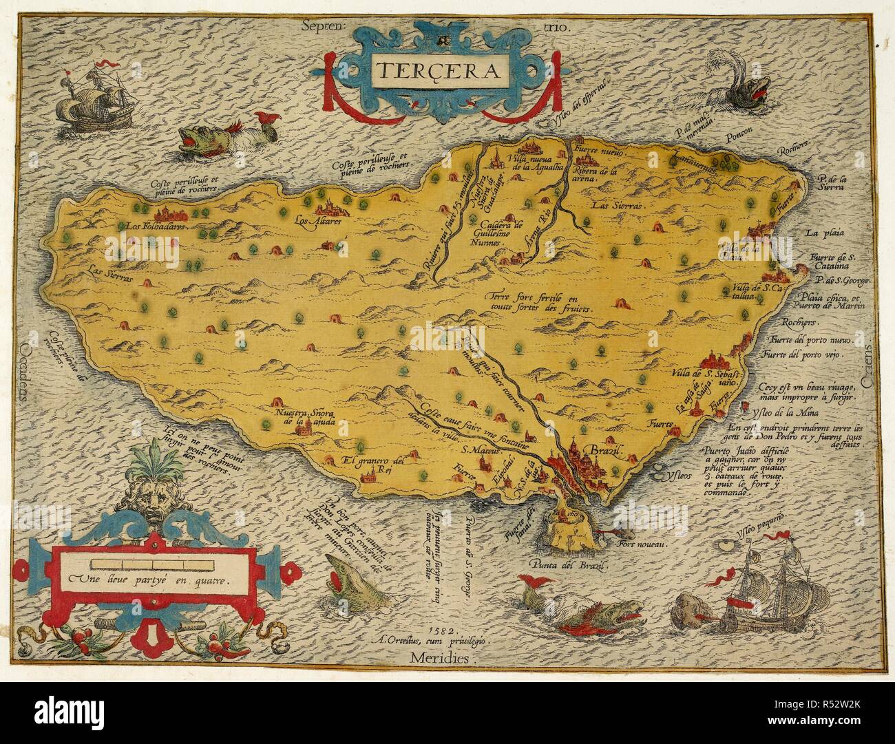 Map of azores islands Banque de photographies et d’images à haute ...