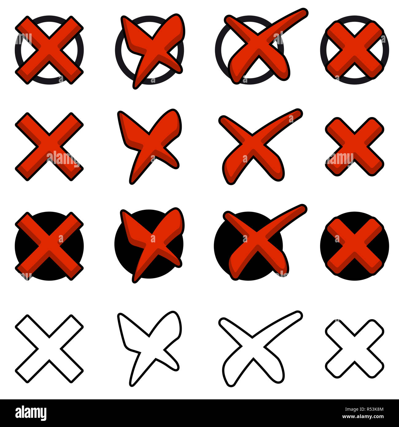 Bouton croix rouge refuser Banque de photographies et d’images à haute ...