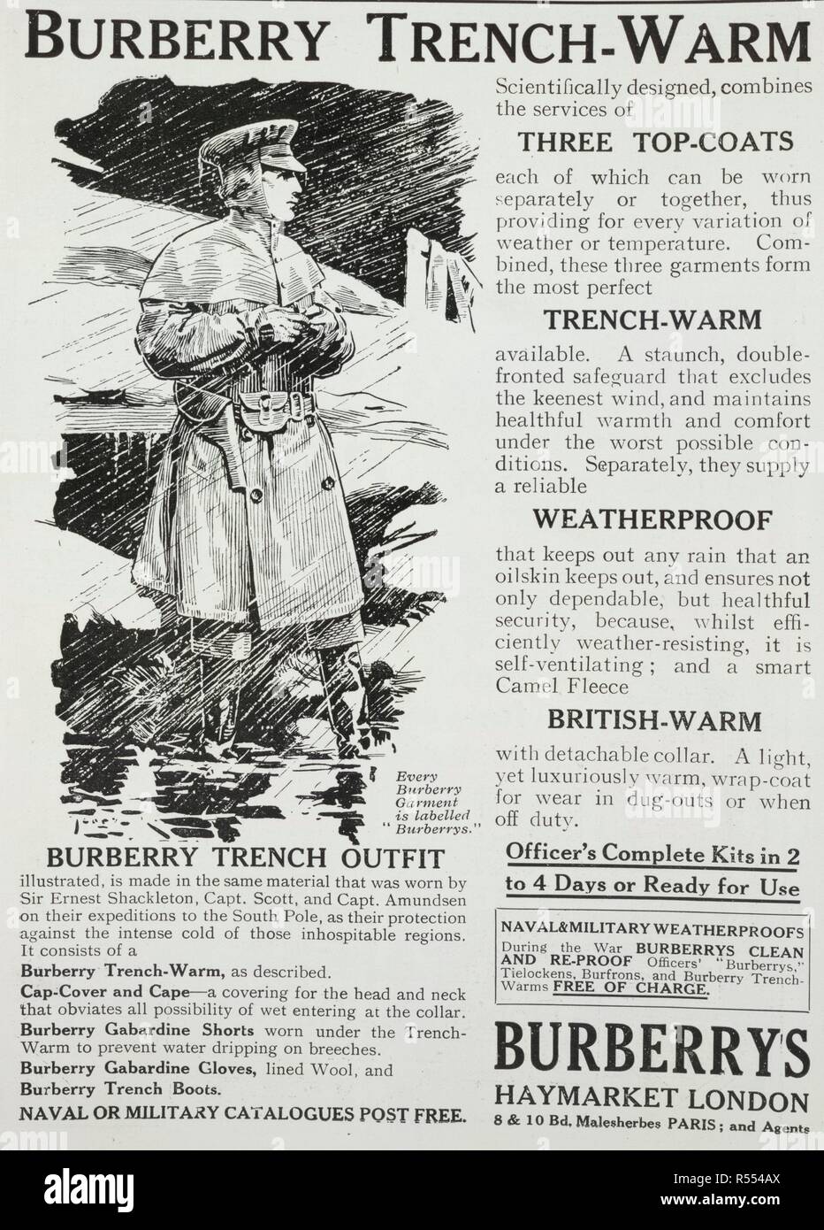 Ww1 trench coat burberry Banque de photographies et d’images à haute ...