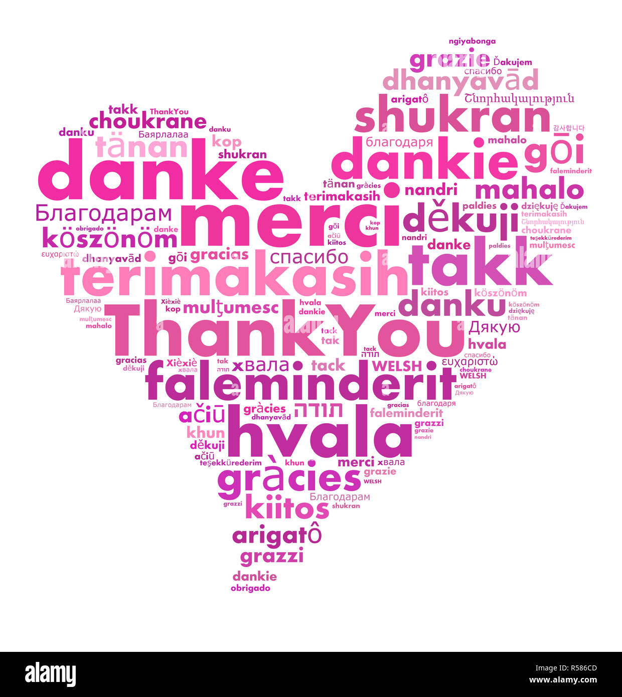 Merci en différentes langues Banque de photographies et d’images à ...