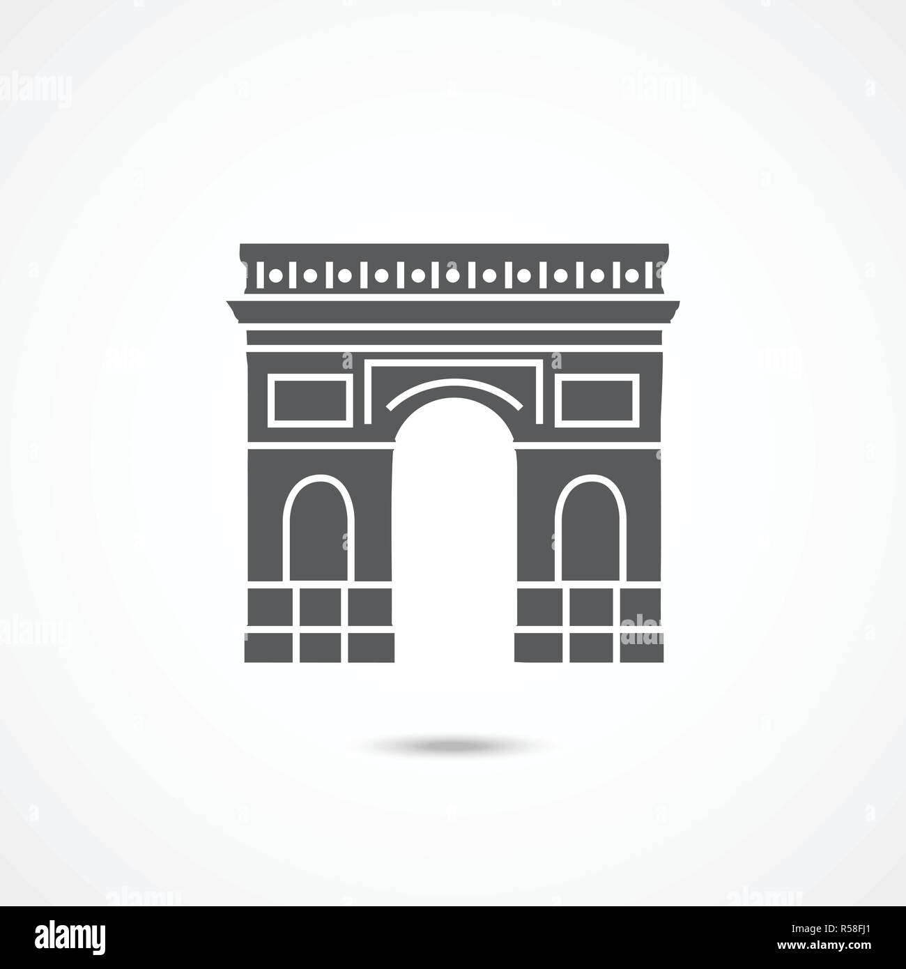 Arc De Triomphe Paris Drawing Banque d'images vectorielles - Alamy