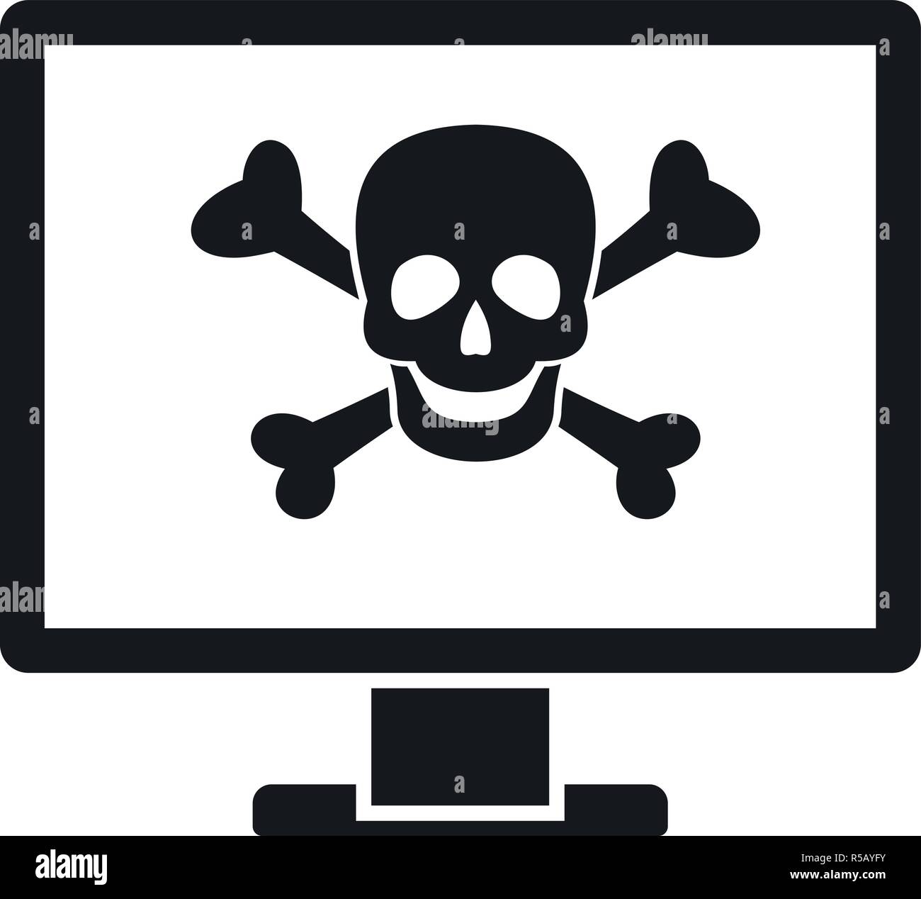 L'icône d'attaque de virus informatique. Simple illustration de virus ...