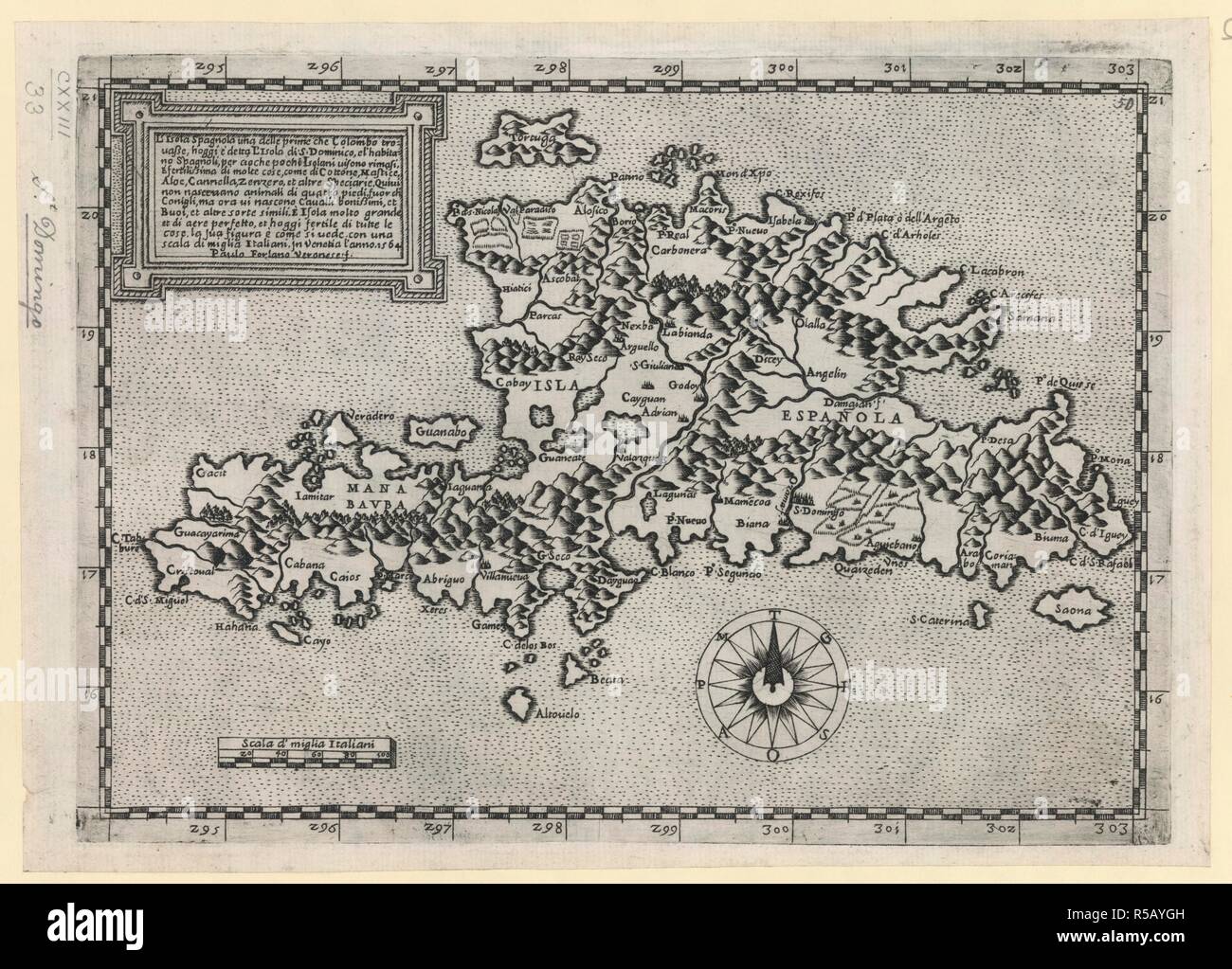 Mapa de la hispaniola Banque de photographies et d’images à haute ...