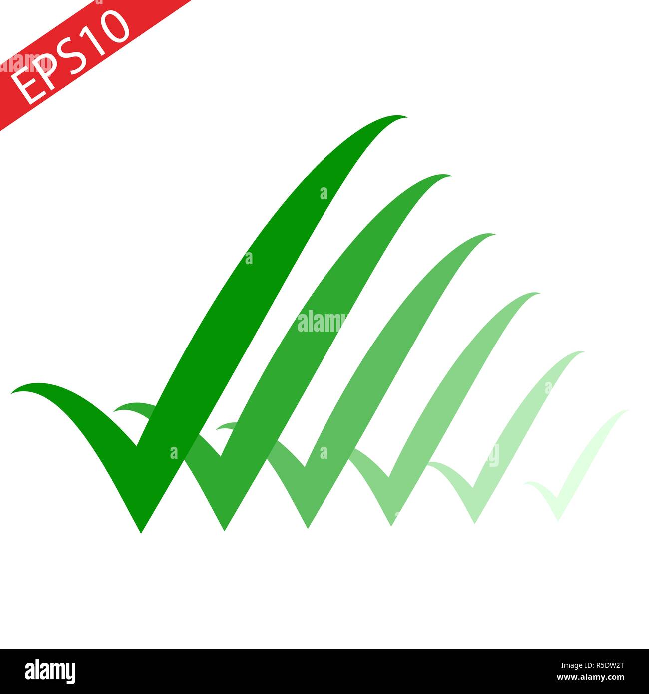 Icône de validation sur fond transparent. Simbol tique, vector ...