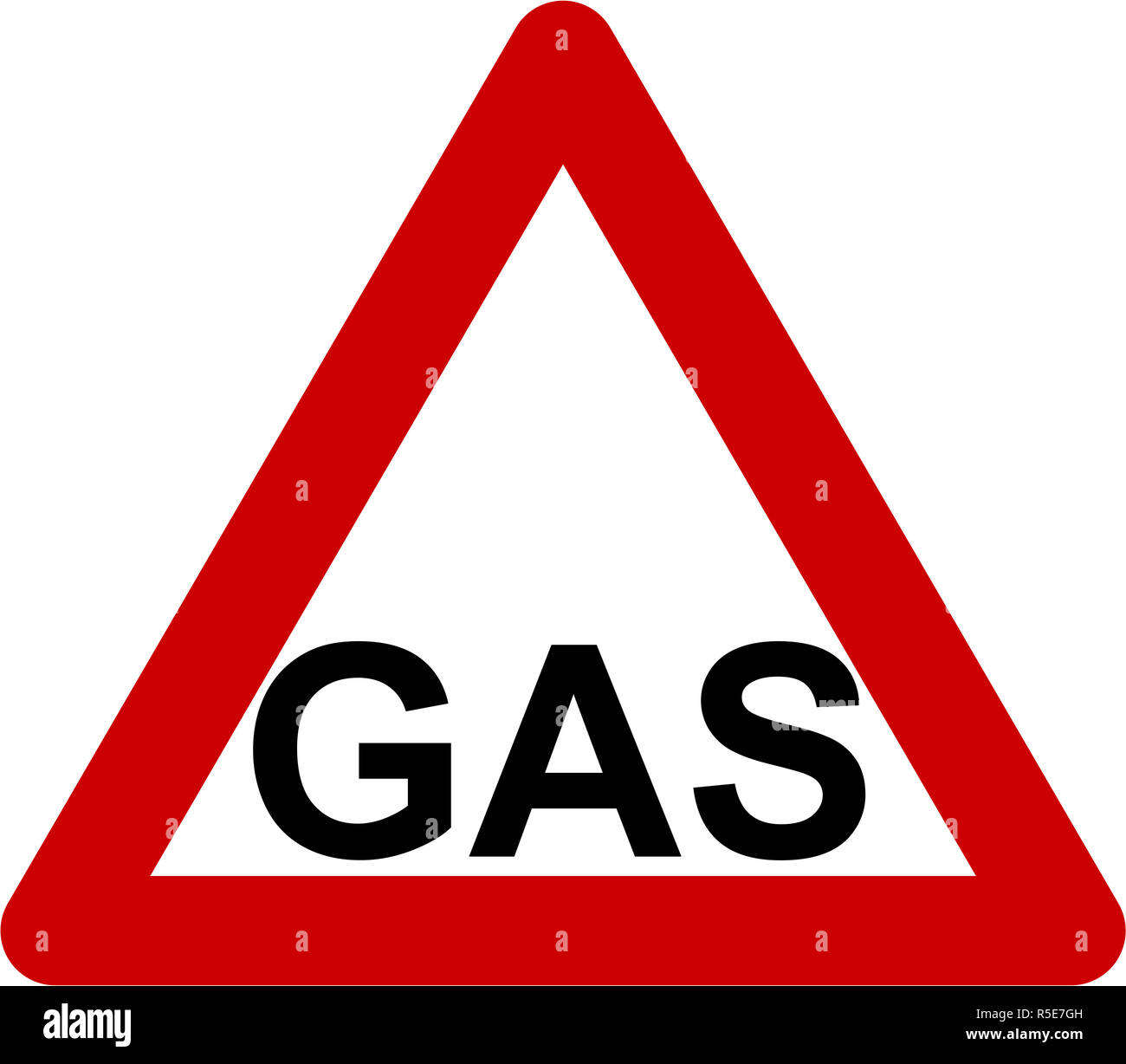 Panneau d'avertissement avec symbole gaz Photo Stock - Alamy