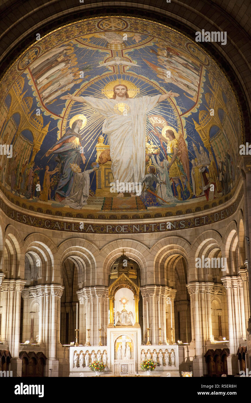 France, Paris, Montmartre, de l'intérieur du Sacré Cœur Photo Stock - Alamy