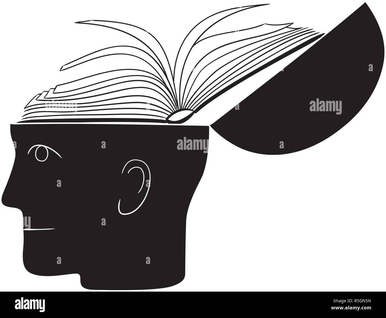 Dessin symbolique de la tête et de la connaissance avec la culture ...