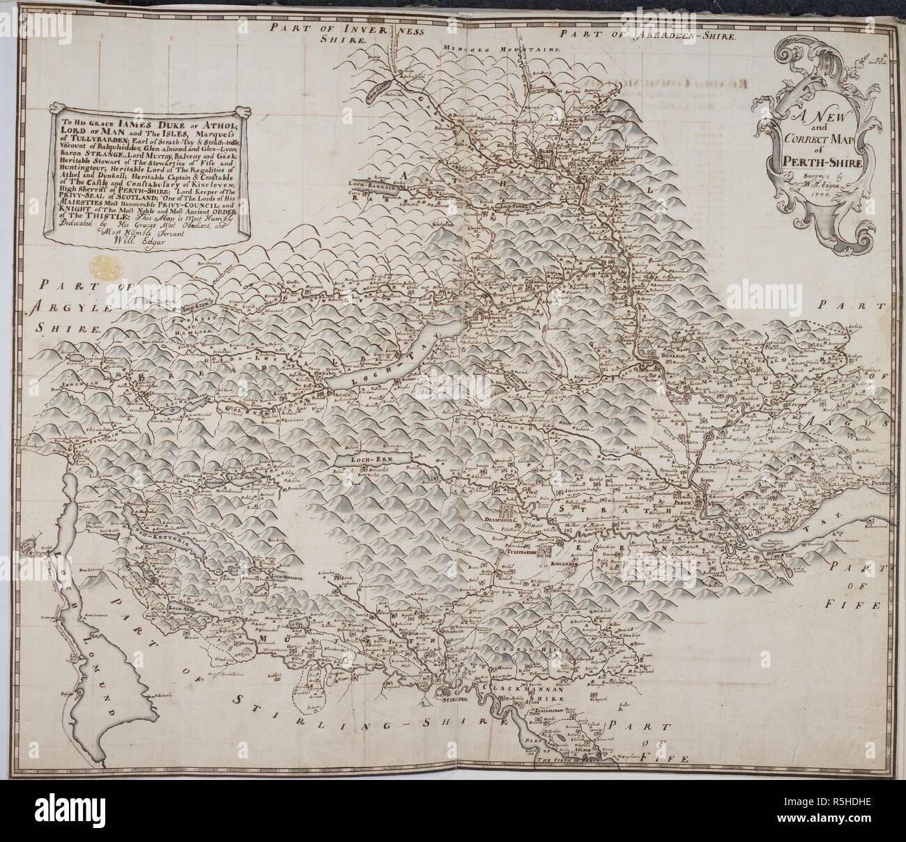Une carte de Perthshire. Une 'nouvelle et corriger la carte du ... Une carte de Perthshire. Une 'nouvelle et corriger la carte du ...