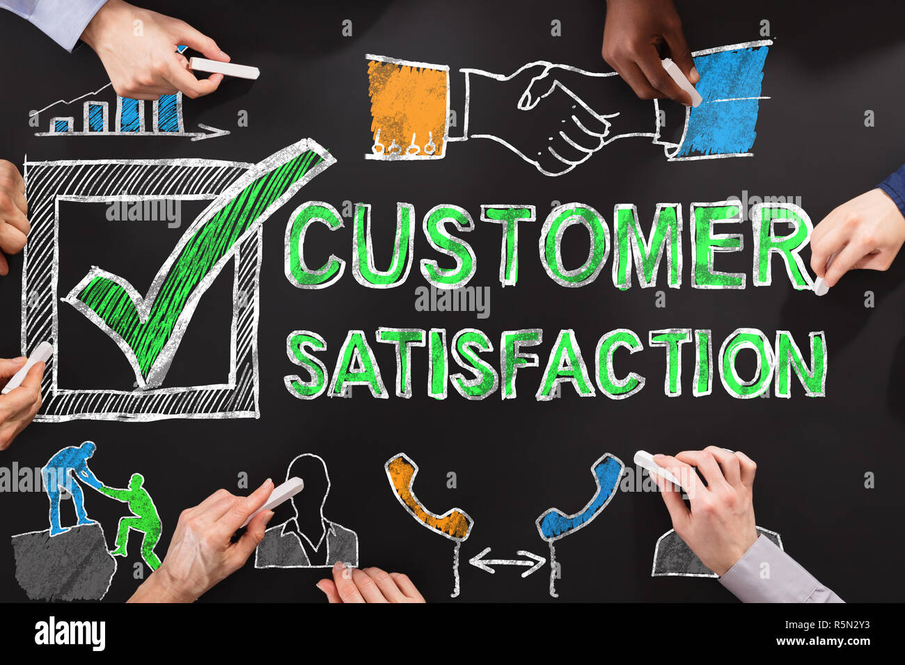 Les gens de l'Enquête de Satisfaction Client Concept Dessin Photo Stock ...