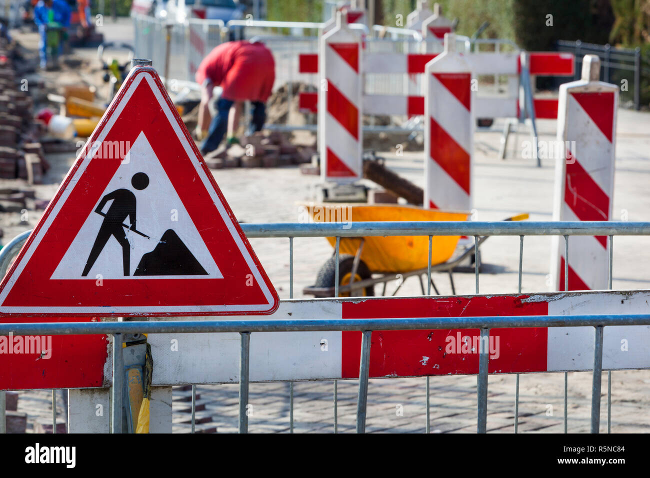 Signe De Travaux En Cours Banque d'image et photos - Alamy