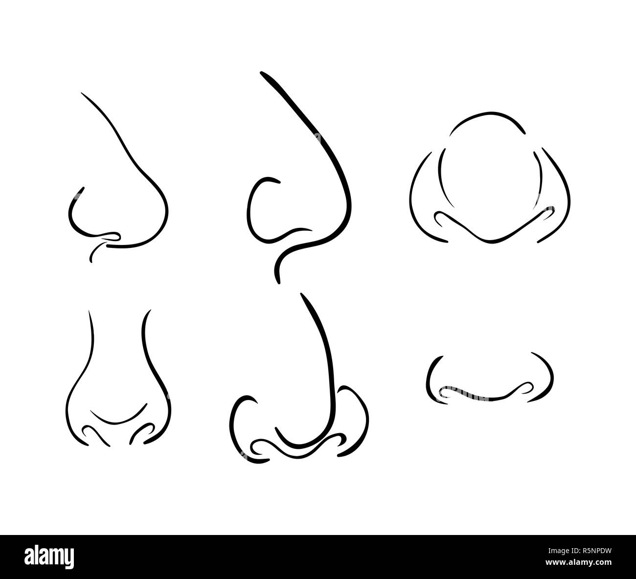 Cartoon vector SET,nez icône Symbole du design. Belle illustration ...