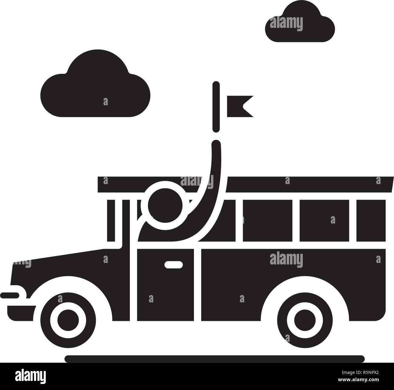 Signe de guide touristique Banque d'images vectorielles - Alamy