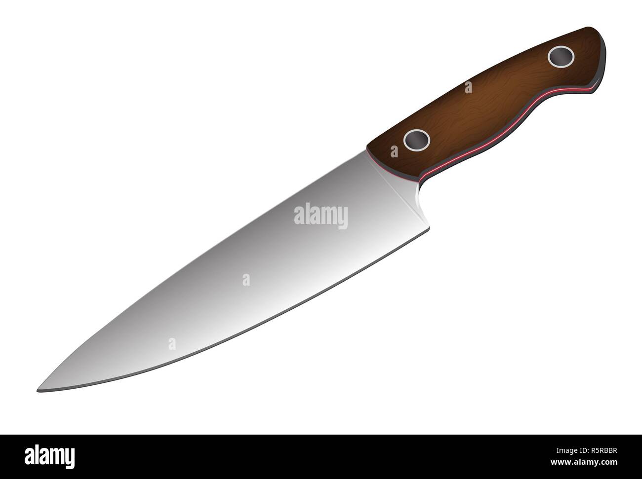 Couteau de cuisine réaliste vector illustration Photo Stock - Alamy