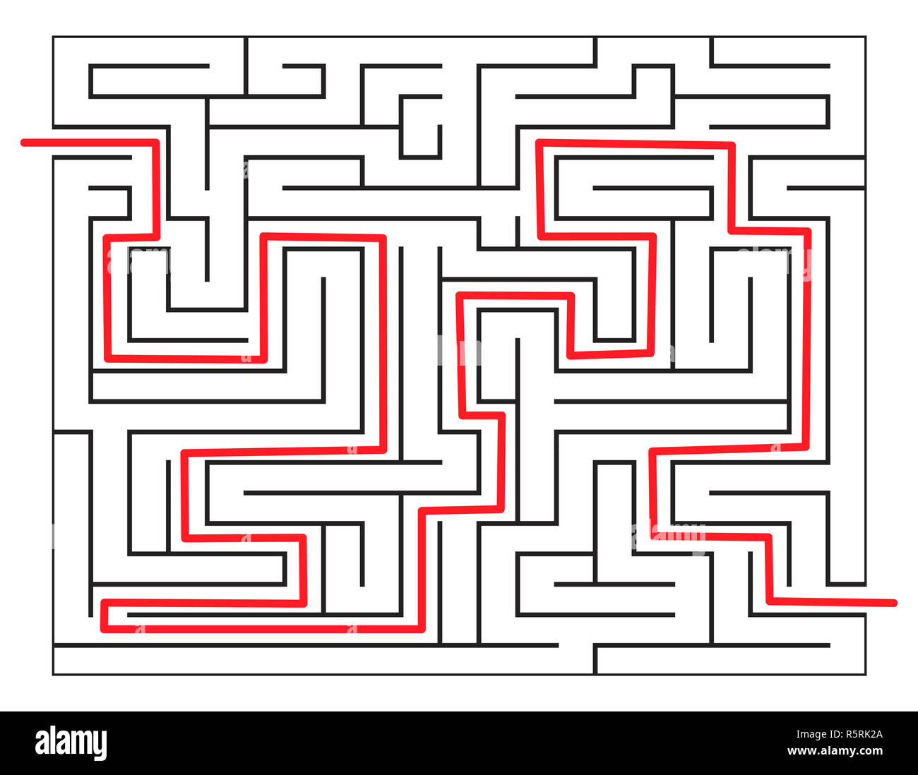 Cartoon illustration complex maze labyrinth Banque d'images détourées ...