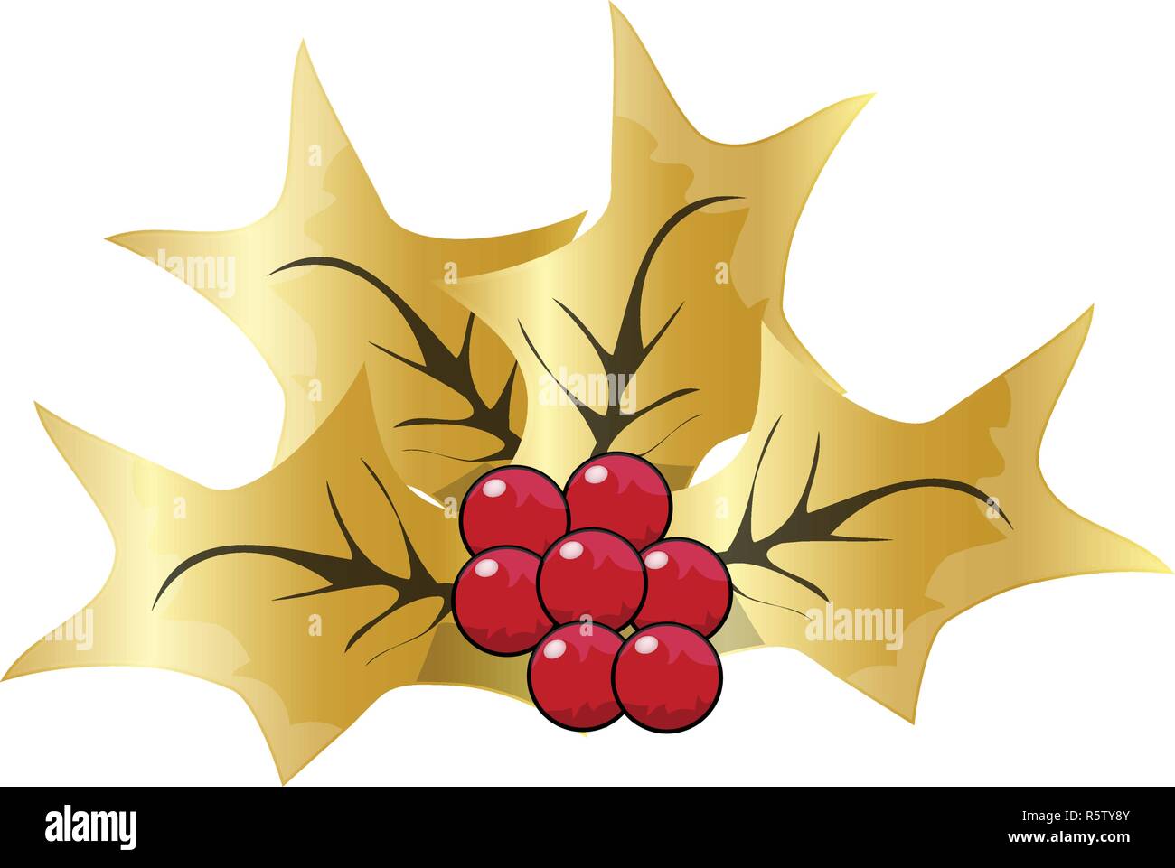 Le Gui de Noël symbole de l'icône du design. Vector illustration Noël ...